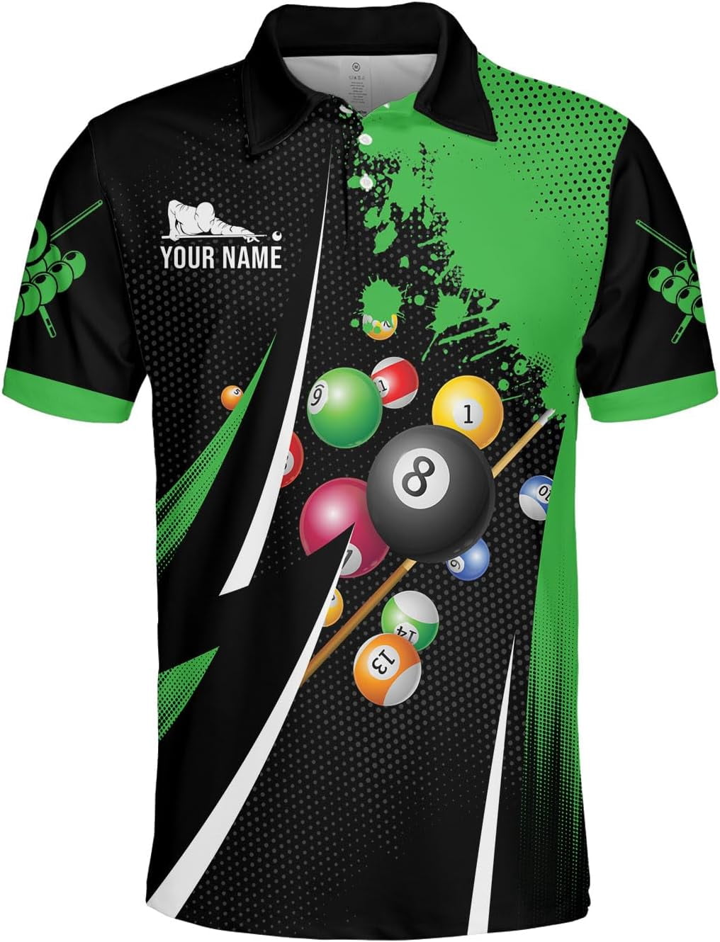 Personalized Billiard Polo Shirts, Billiards Shirts for Men, Pool ...