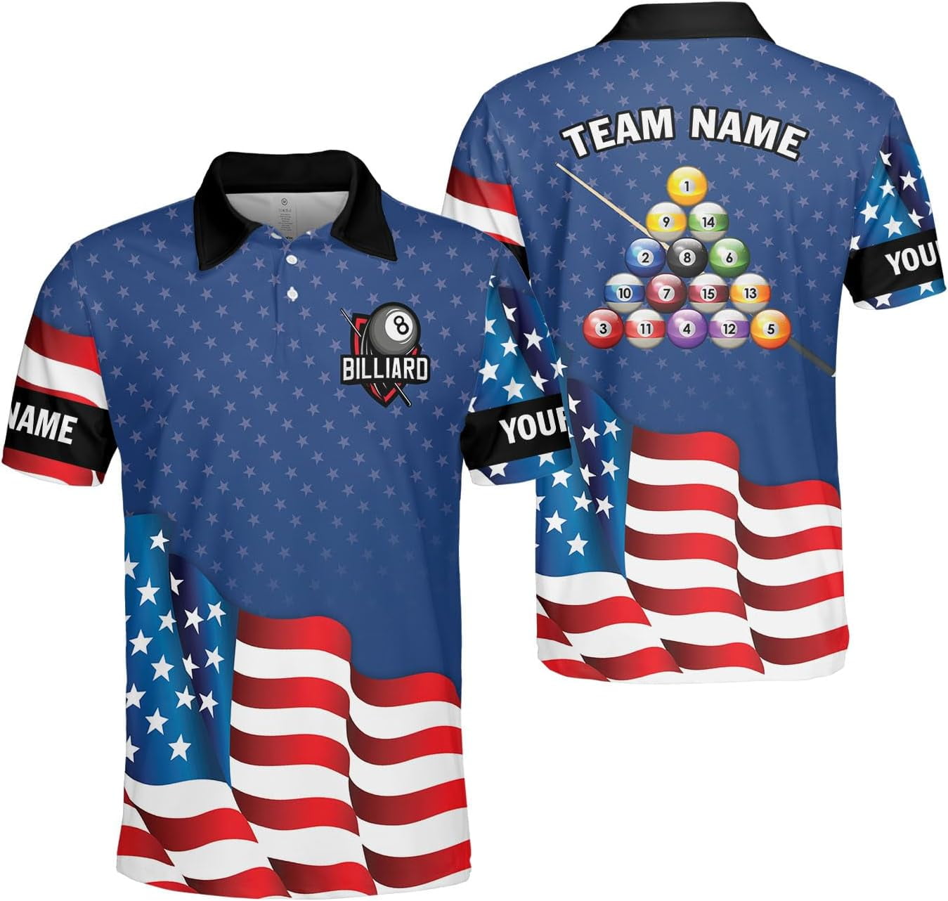 Personalized Billiard Polo Shirts, Billiards Shirts for Men, Pool ...
