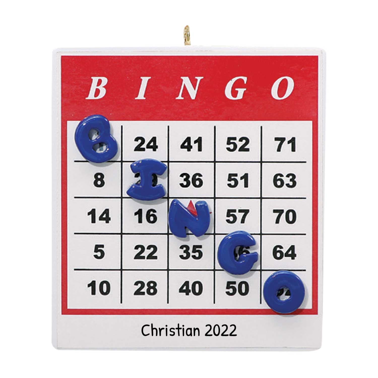 Personalized Bingo Ornament - Festive Bingo, Bingo Decorations, Card ...