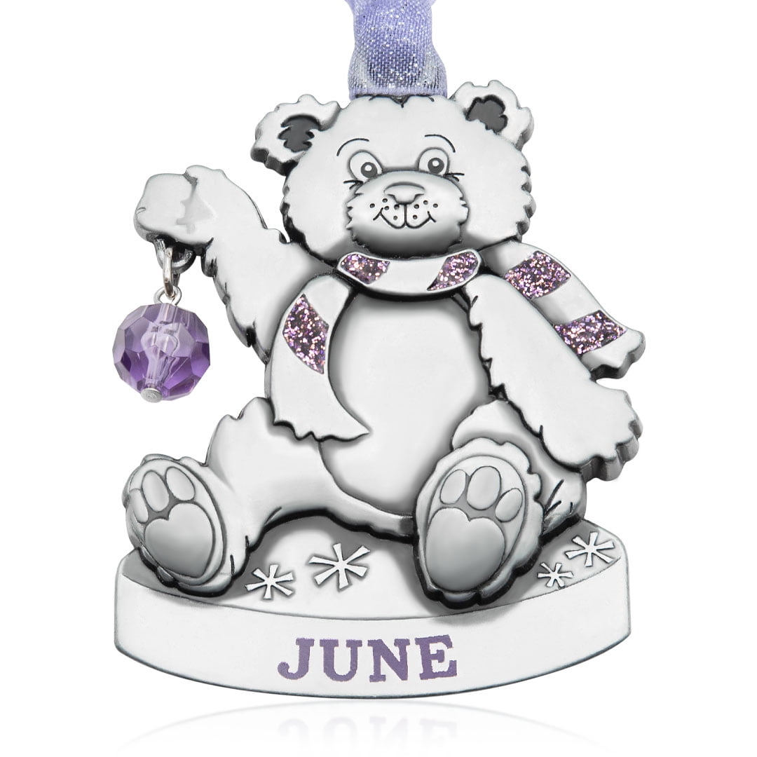 Personalized Birthstone Bear Birthday Month Sign Vintage Pewter Metal ...
