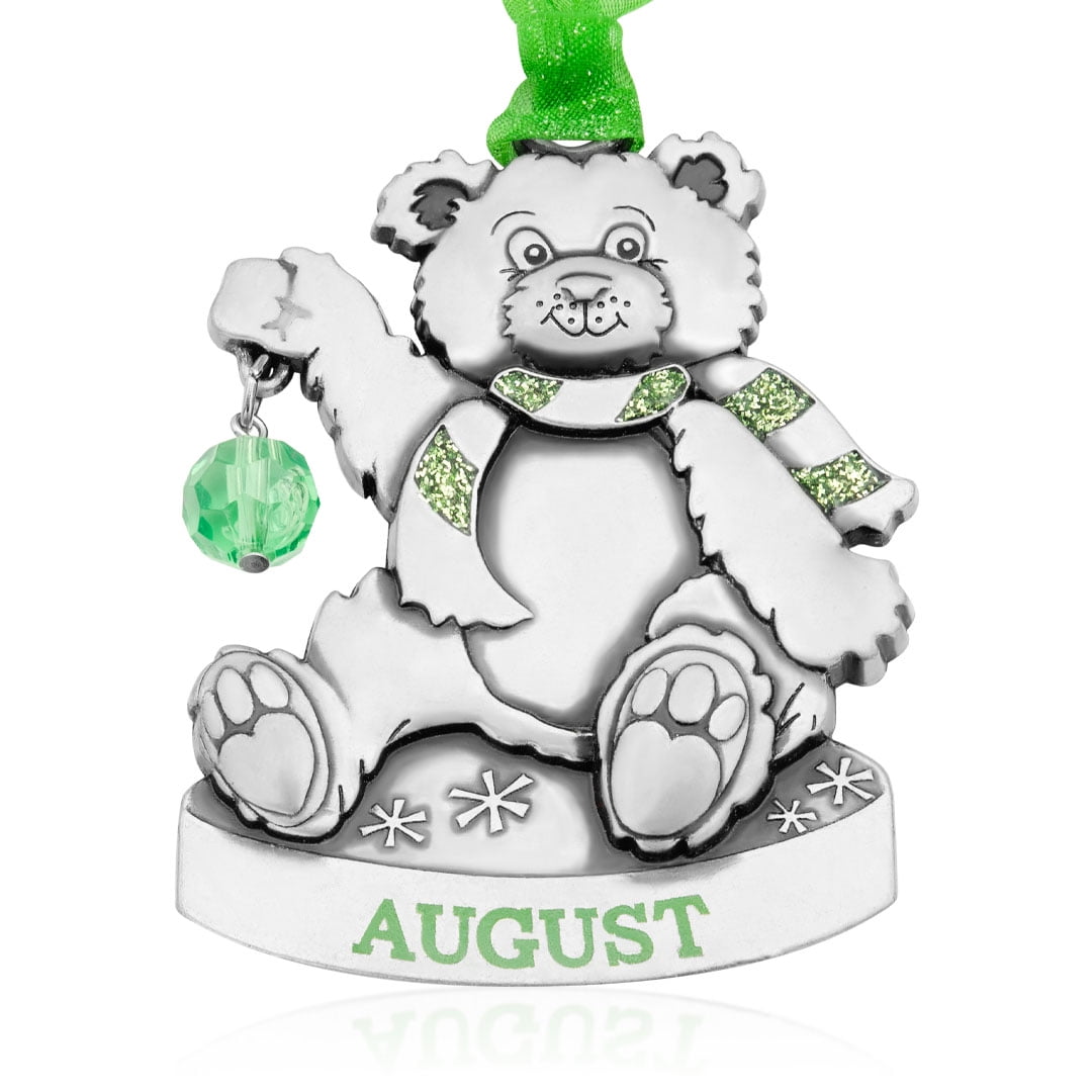 Personalized Birthstone Bear Birthday Month Sign Vintage Pewter Metal ...