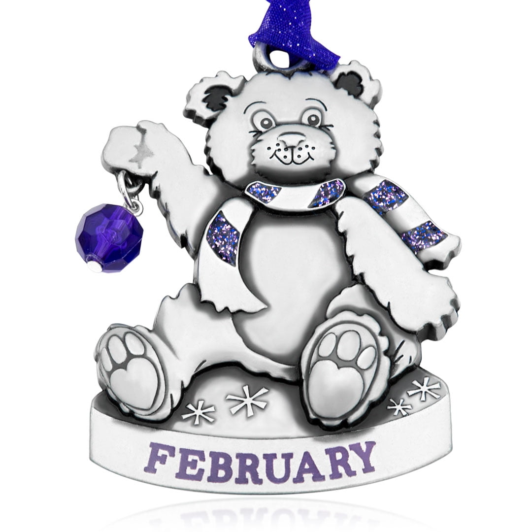 Personalized Birthstone Bear Birthday Month Sign Vintage Pewter Metal ...