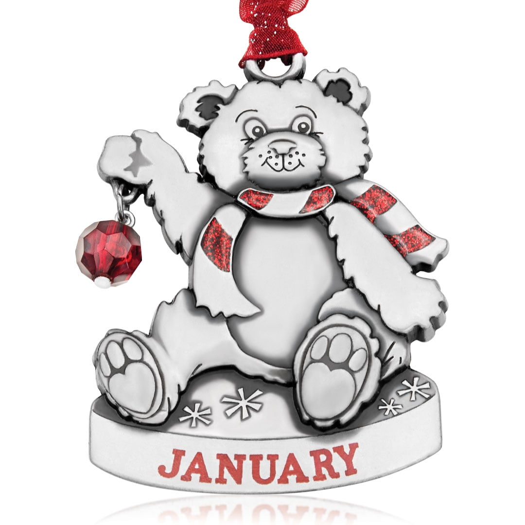 Personalized Birthstone Bear Birthday Month Sign Vintage Pewter Metal ...