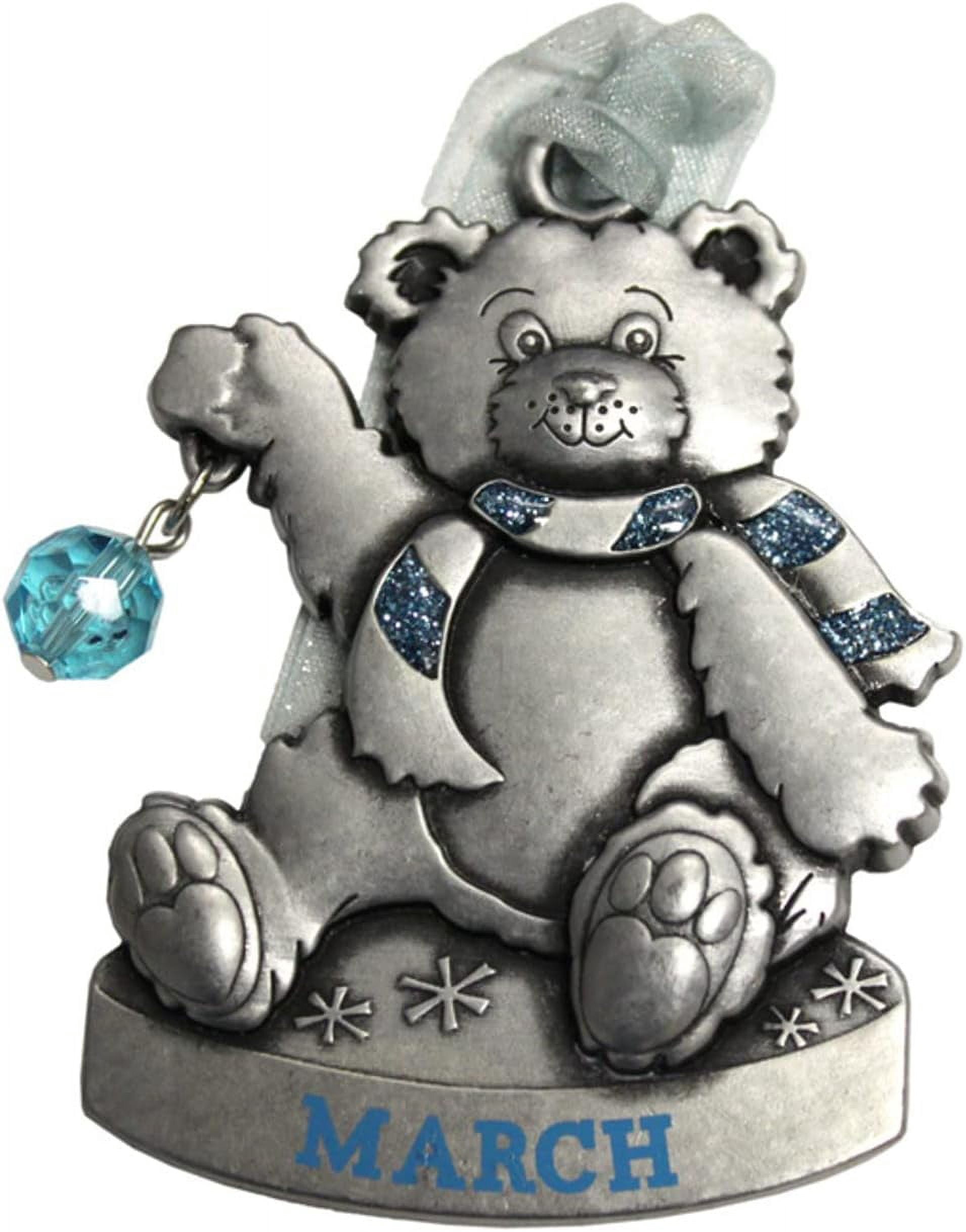 Personalized Birthstone Bear Birthday Month Sign Vintage Pewter Metal ...