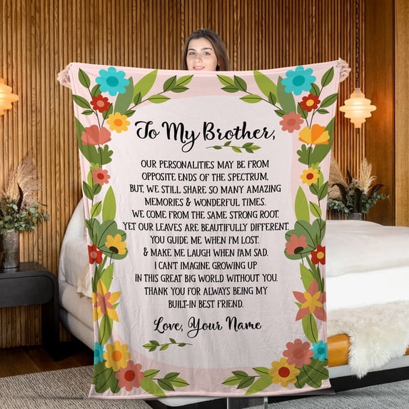 Personalized Blanket for Brother or Sister – Gift from Sibling – To My ...