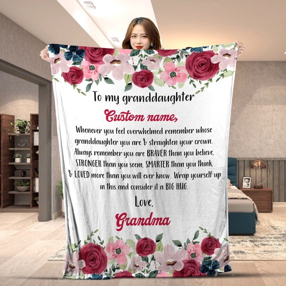 Personalized Blanket for Daughter or Granddaughter – Custom Name Gift ...