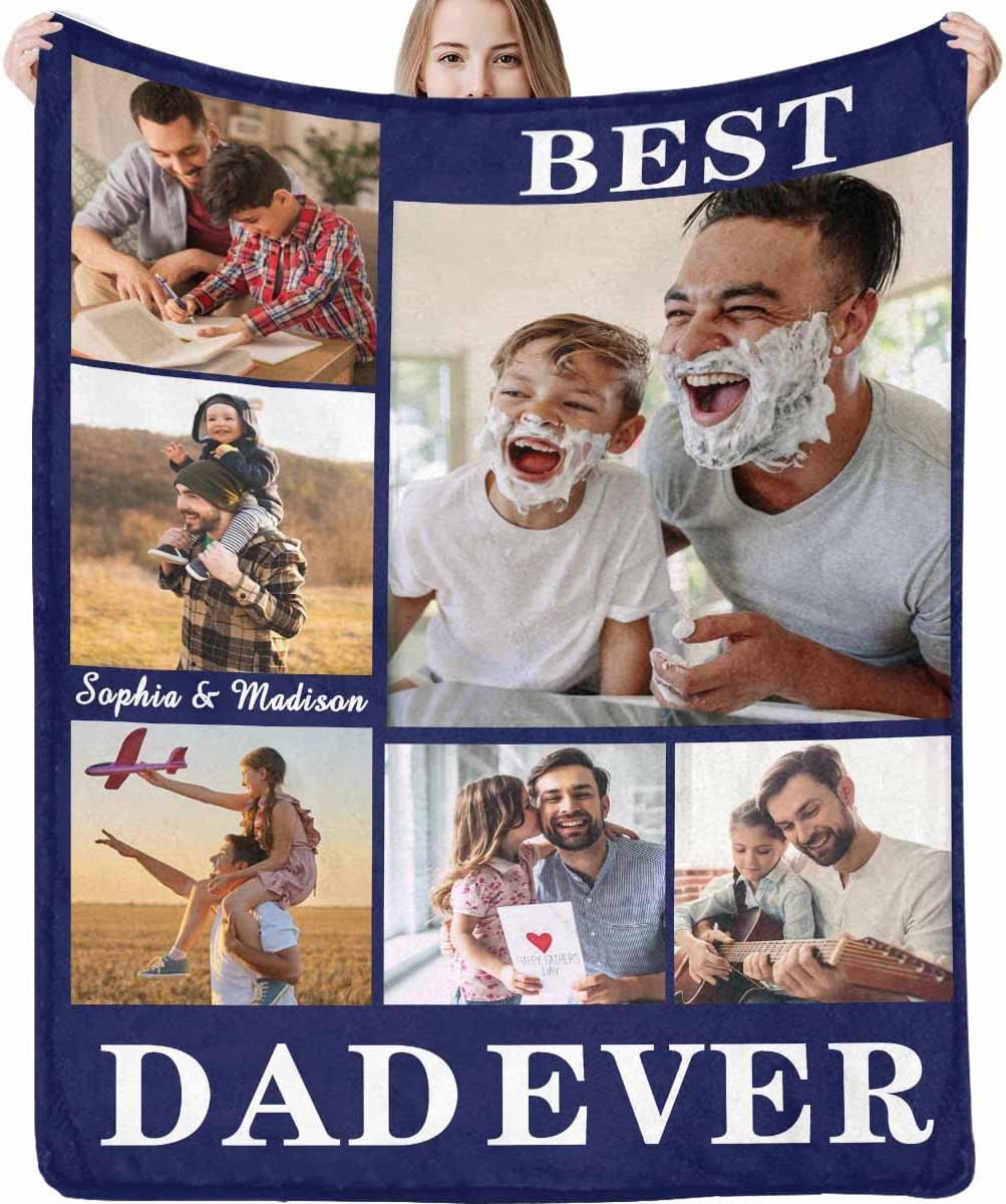 Personalized Blanket to My Dad from Daughter Happy Father's Day 5 ...