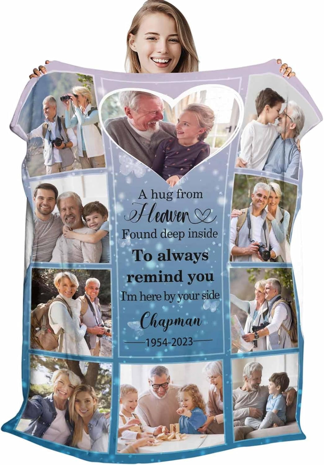 Personalized Blanket with Photo Text Custom Photo Blankets Customized ...
