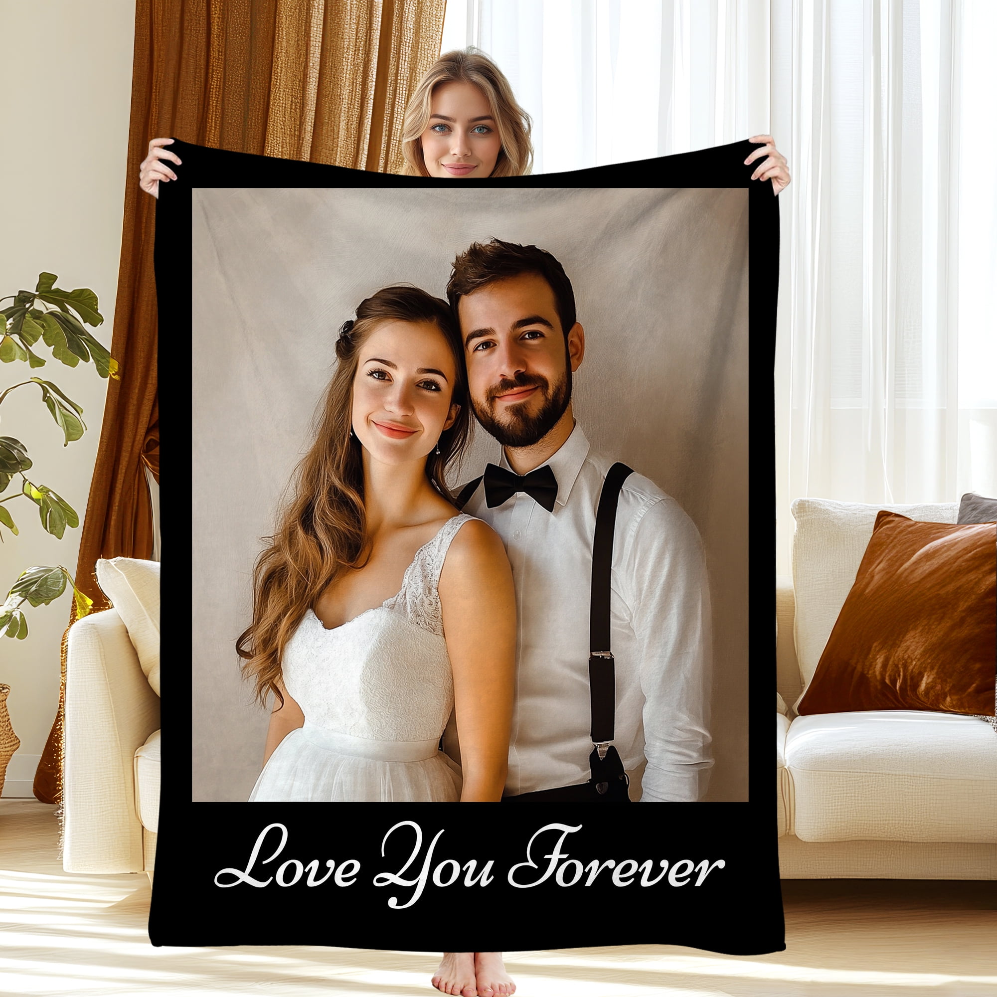 Personalized Blanket with Photo Text, Custom Soft Flannel Blanket Baby ...