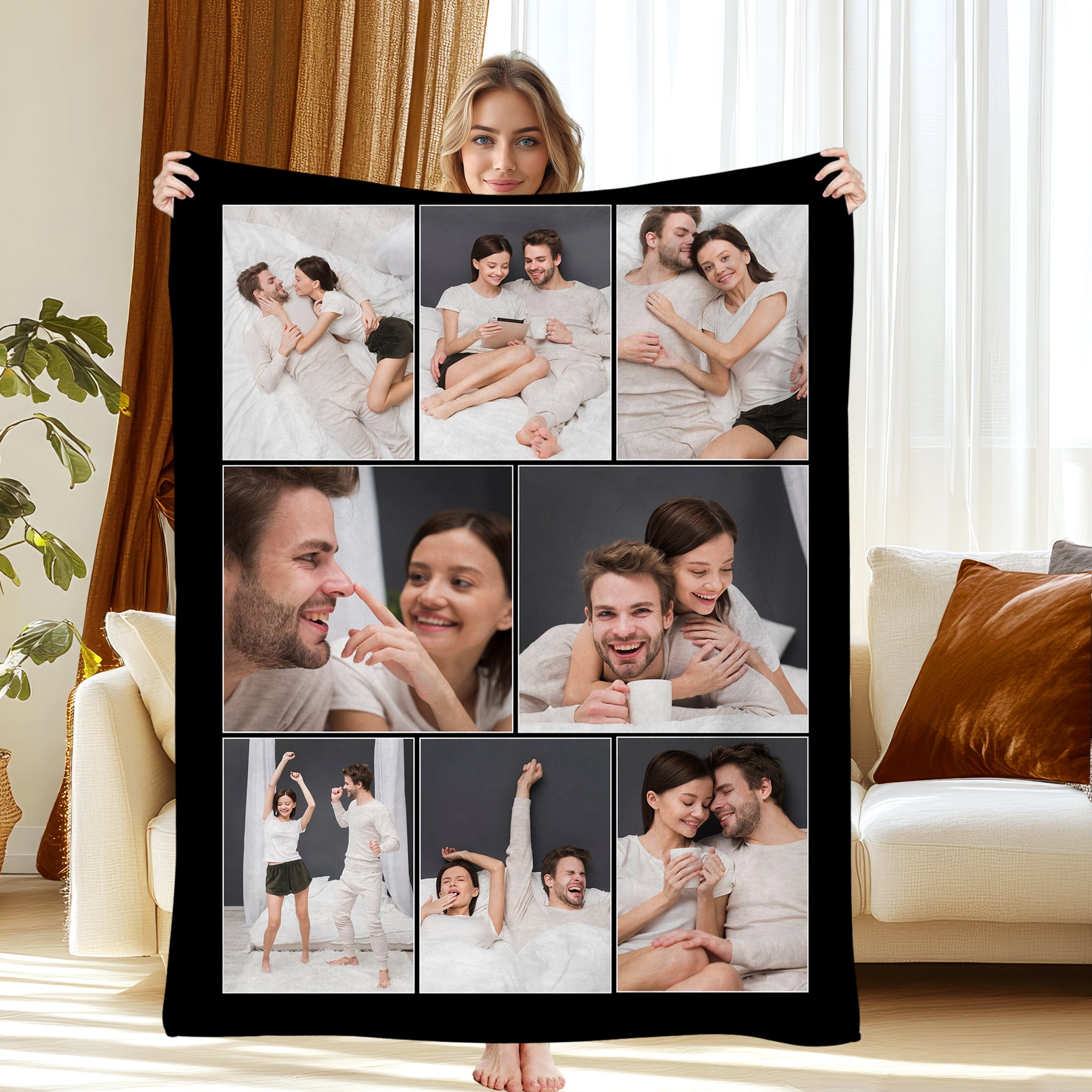 Personalized Blanket with Photo Text, Custom Soft Flannel Blanket Baby ...