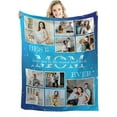Personalized Blanket with Pictures Text, Custom Flannel Throw Blanket ...