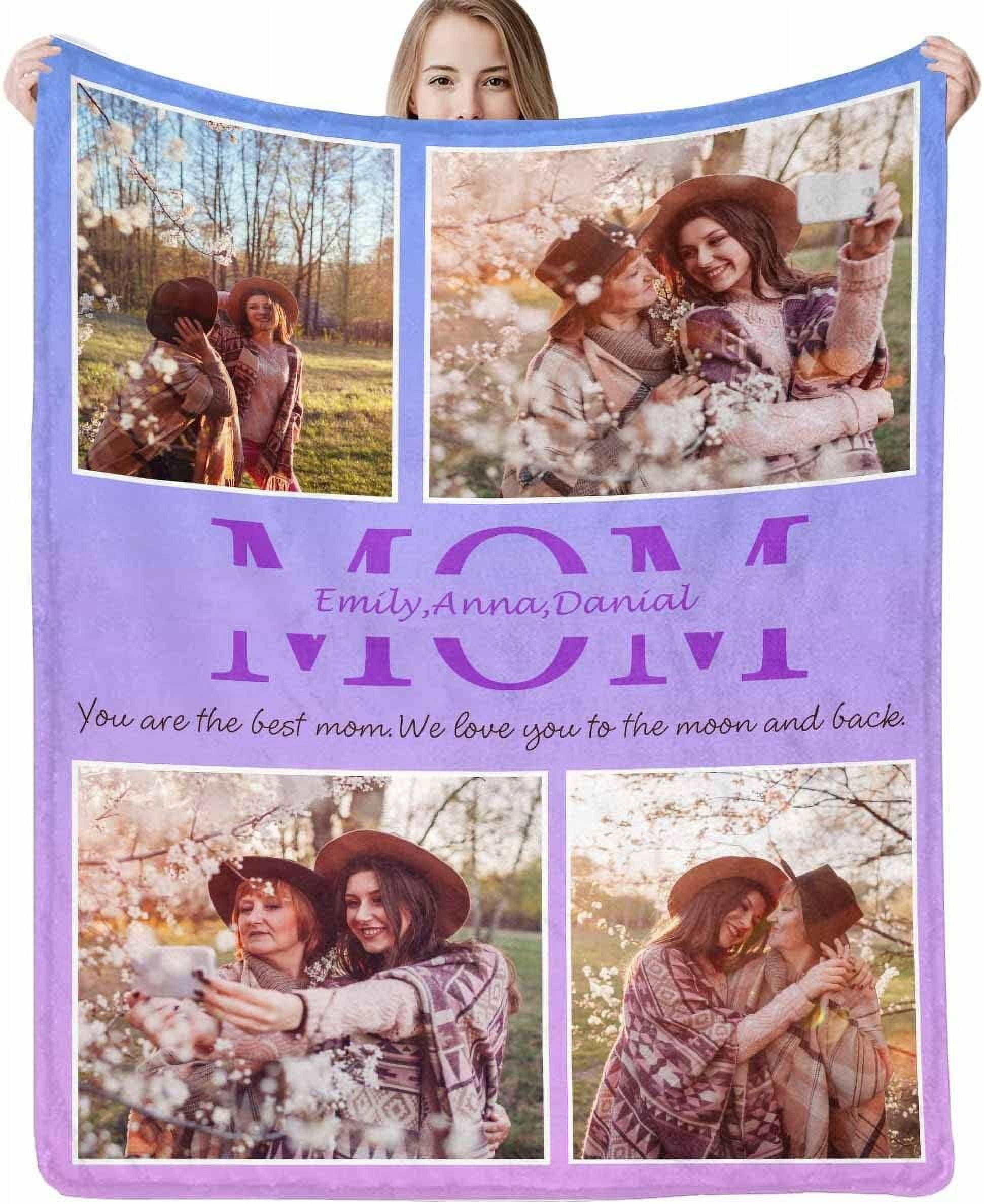 Personalized Blanket with Text and 14 Photo Custom Family Christmas ...