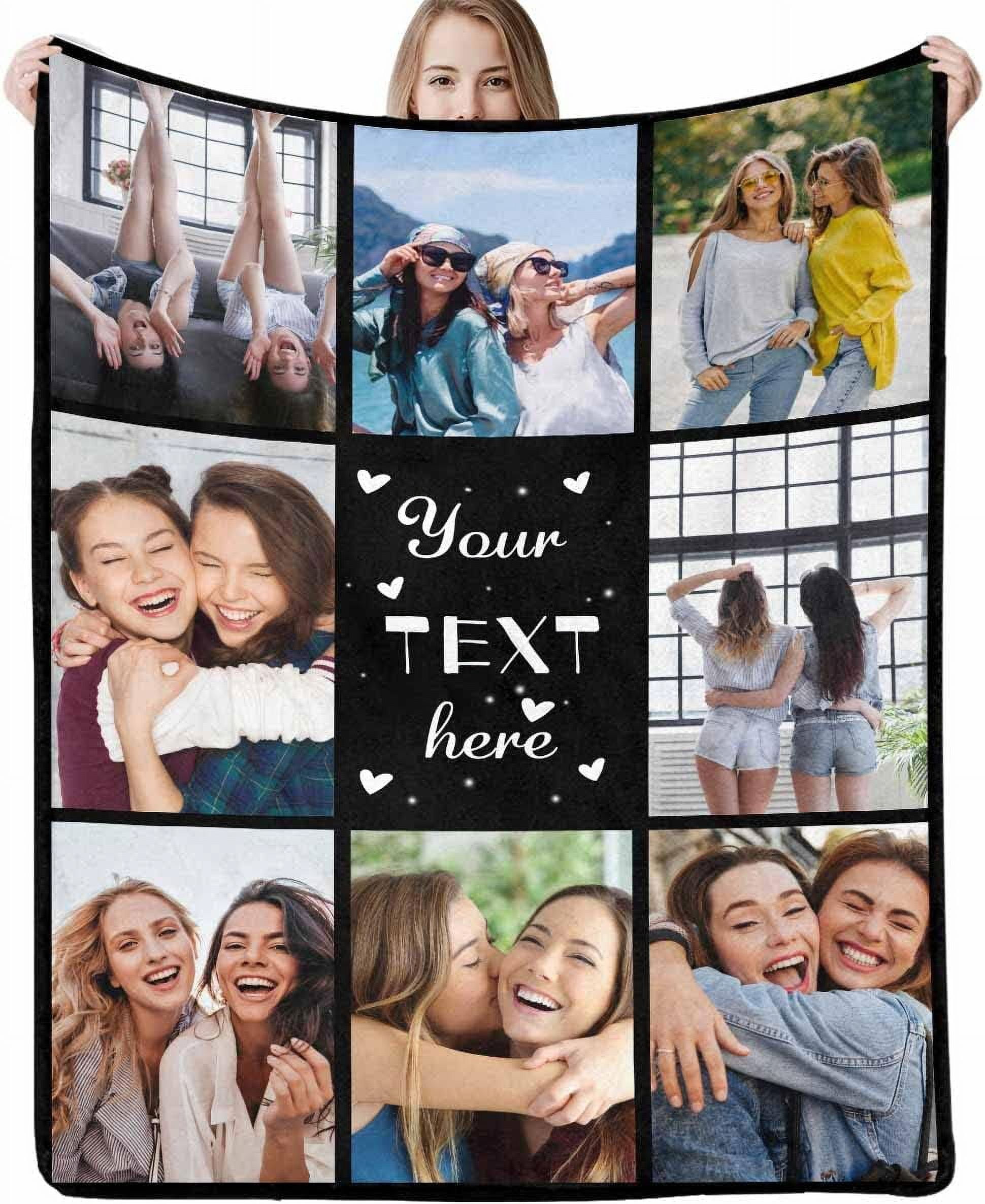 Personalized Blanket with Text and 14 Photo Custom Family Christmas ...