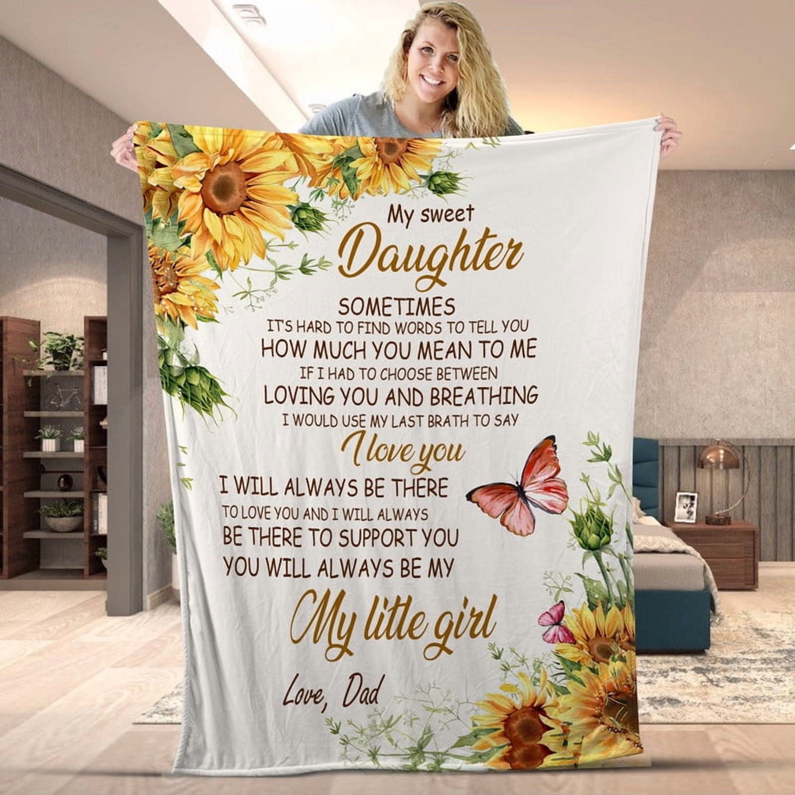Personalized Blanket for Daughter or Granddaughter – Gift from Mom, Dad ...