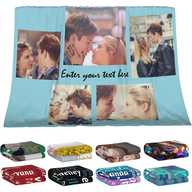Personalized Blanket with Photo Text Custom Picture Throw Blanket Kids ...