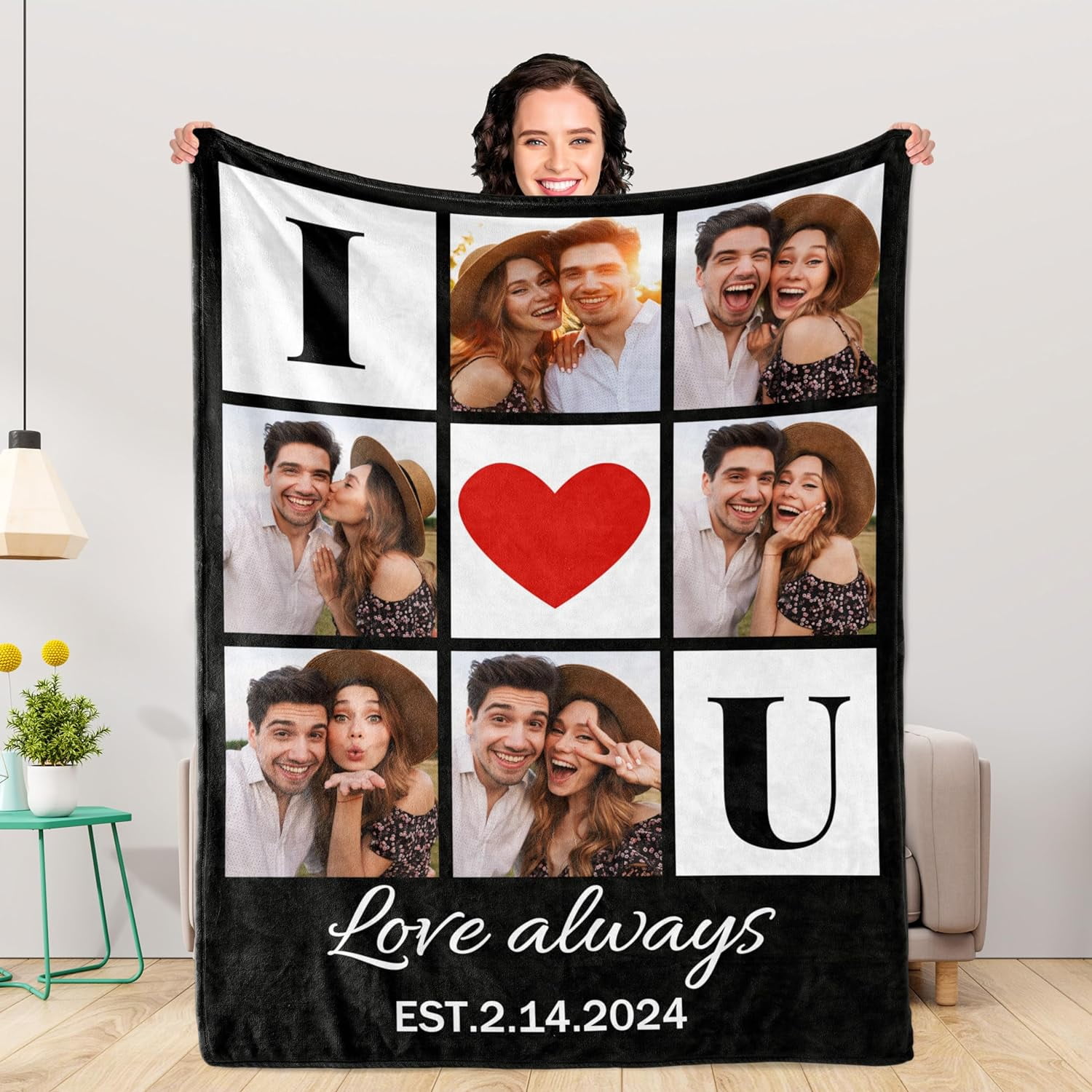 Personalized Blankets and Throws Custom Blankets with Photo Text ...