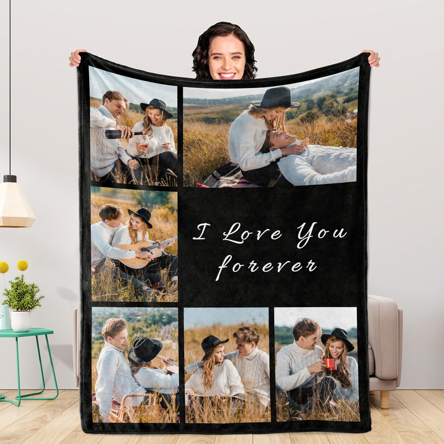 Personalized Blankets and Throws Custom Blankets with Photo Text ...