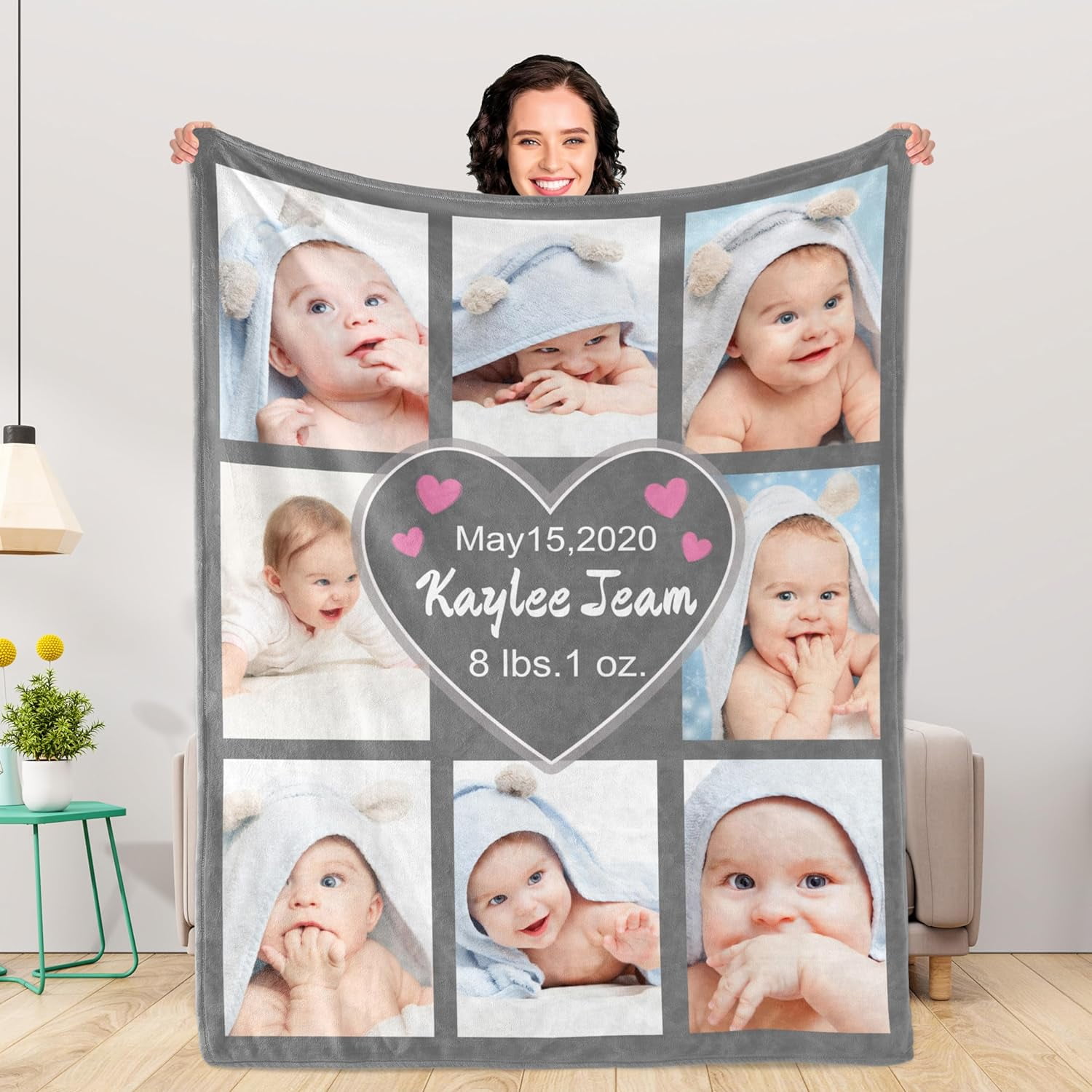 Personalized Blankets and Throws Custom Blankets with Photo Text ...