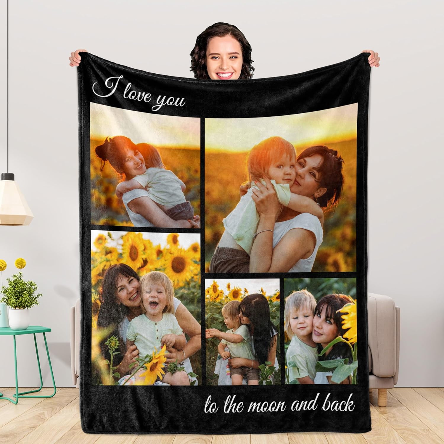 Personalized Blankets and Throws Custom Blankets with Photo Text ...