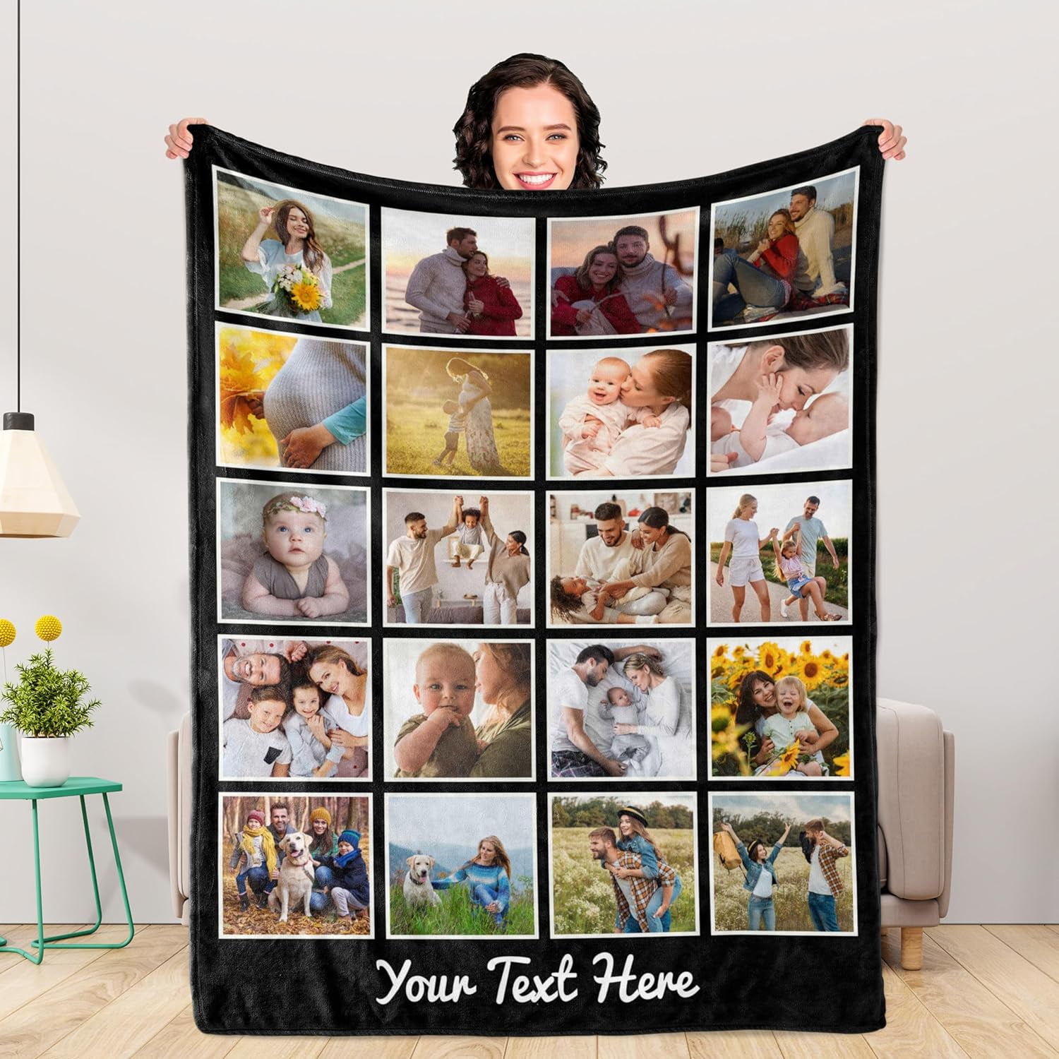 Personalized Blankets and Throws Custom Blankets with Photo Text ...