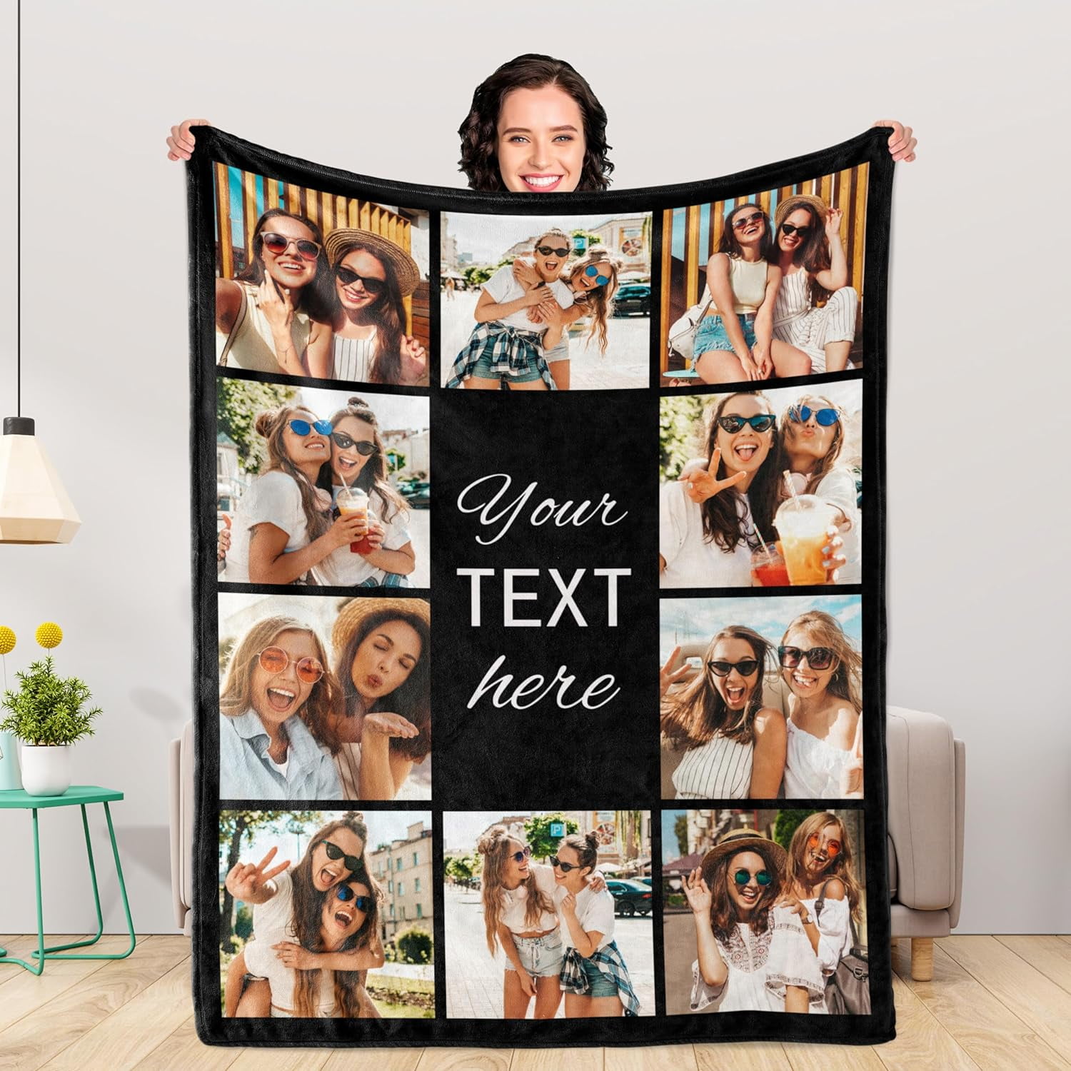 Personalized Blankets and Throws Custom Blankets with Photo Text ...