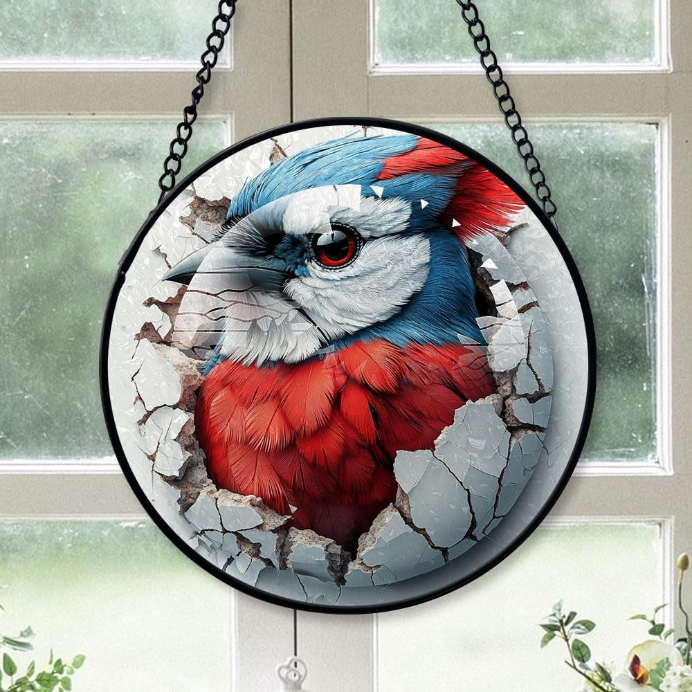 Personalized Blue Bird Suncatcher Stained Glass, Blue Bird Gifts for ...