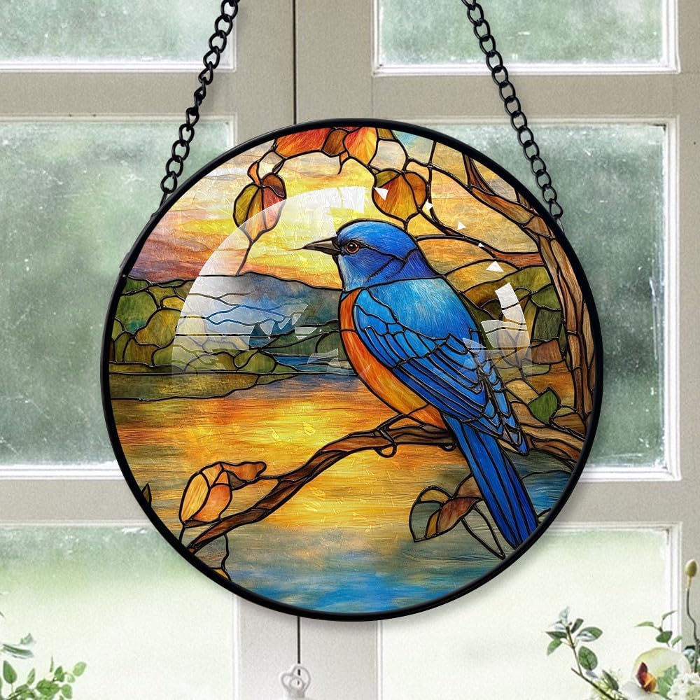 Personalized Bluebird Suncatcher Stained Glass, Bluebird Gifts for ...