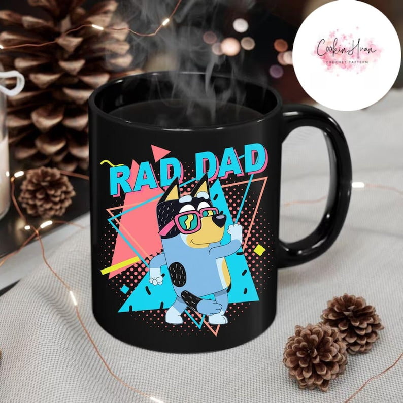 Personalized Bluey Dad Mug, Best Dad Ever Bandit Heeler Happy Father's ...