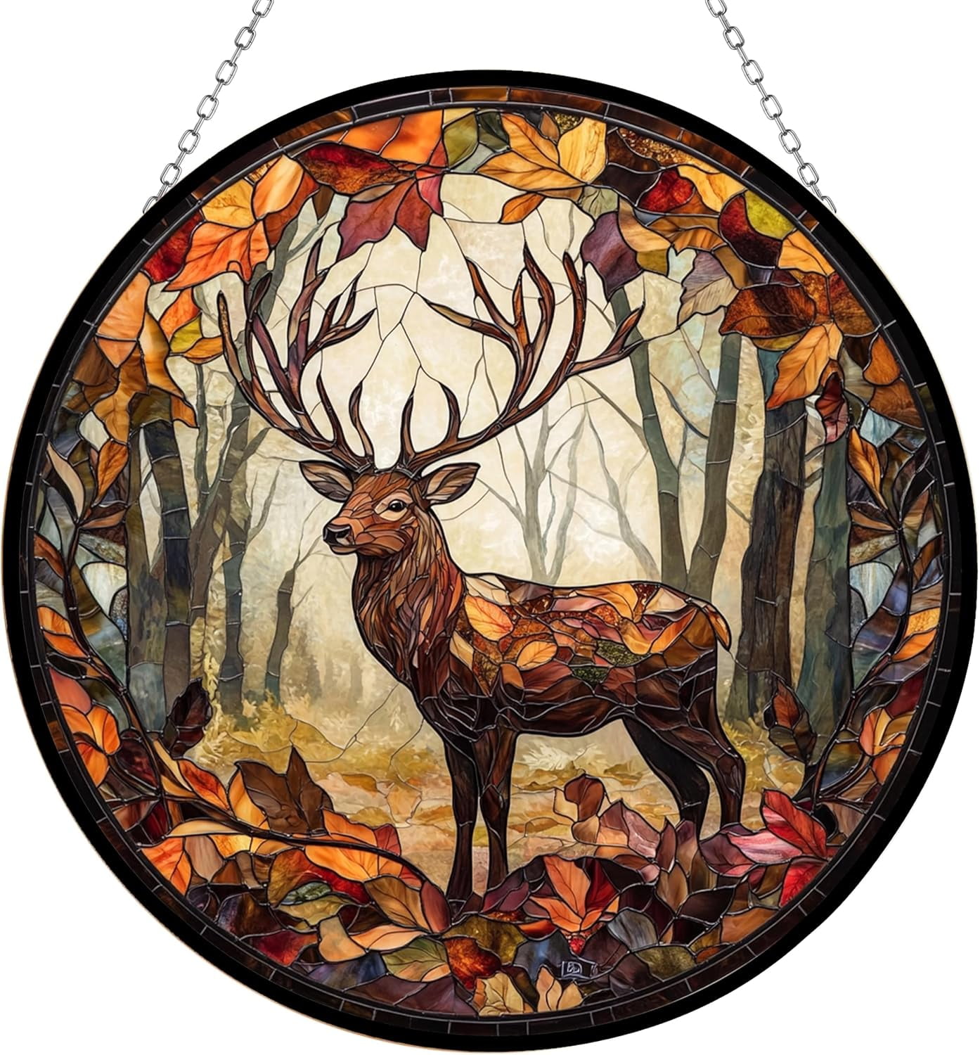 Personalized Boho Majestic Stag Suncatchers for Windows, Stained Glass ...
