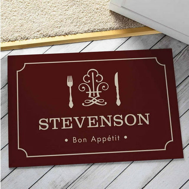 Personalized Bon Appetit Kitchen Mat Available In Multiple Colors ...