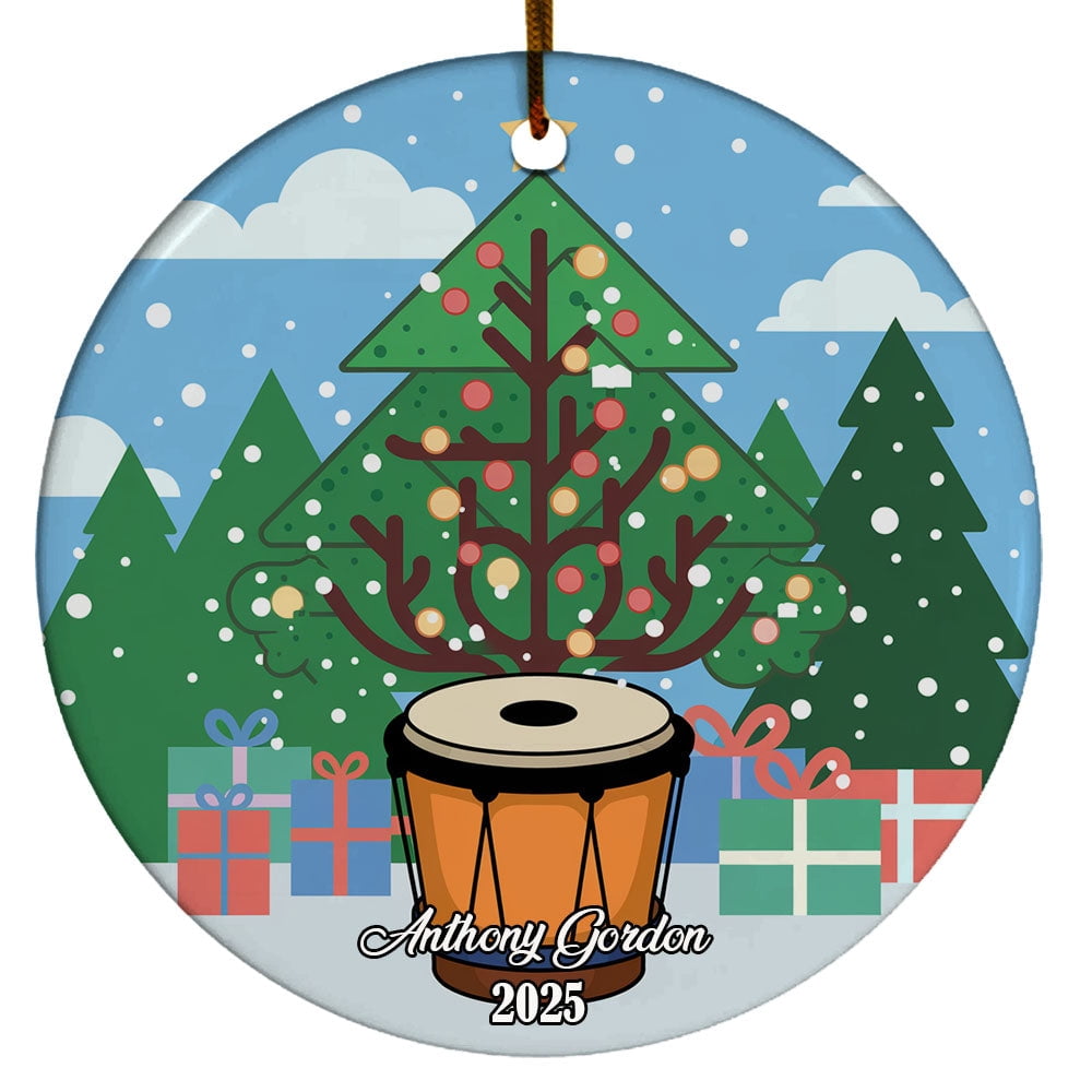 Personalized Bongo Drum Player Name Christmas Ornament, Gifts for Merry ...