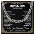 Personalized To My Bonus Son Gifts From Stepmom Stepdad Cross Necklace ...