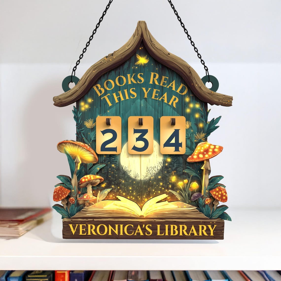 Personalized Books Read Tracker, Books Read This Year Counter, Floral ...