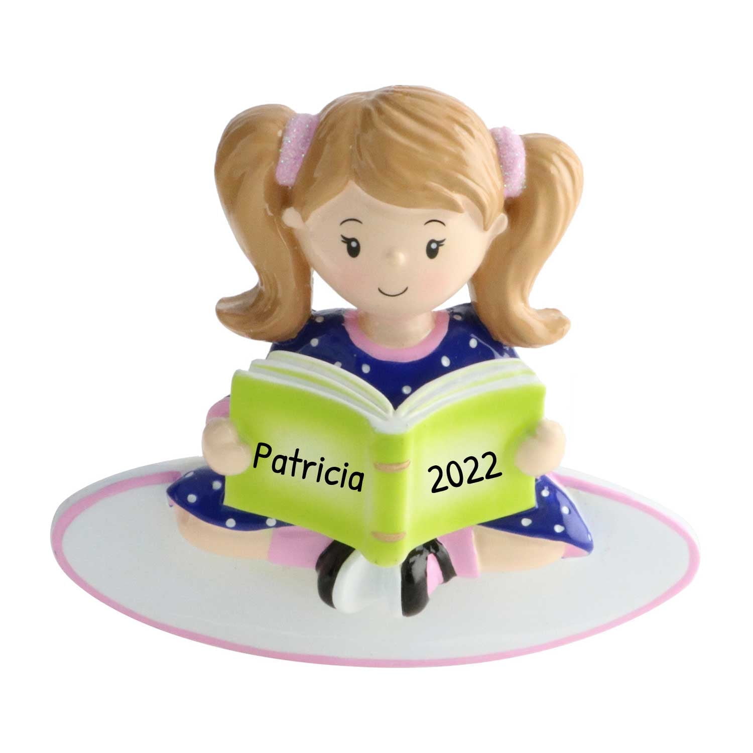 Personalized Bookworm Ornament - Book Lover Christmas Ornaments, Stack ...