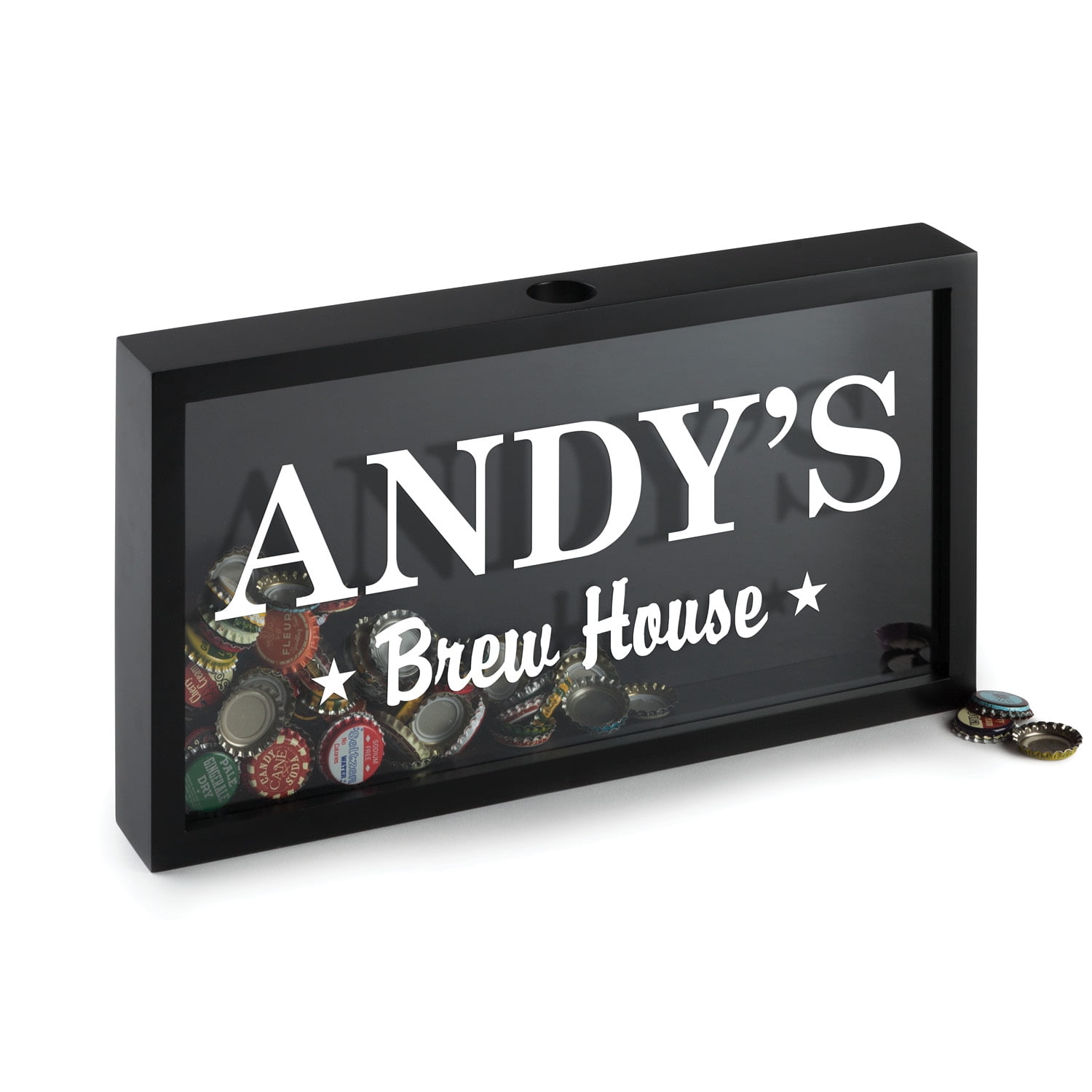 Personalized Bottle Cap Shadow Box - My Bar - Walmart.com