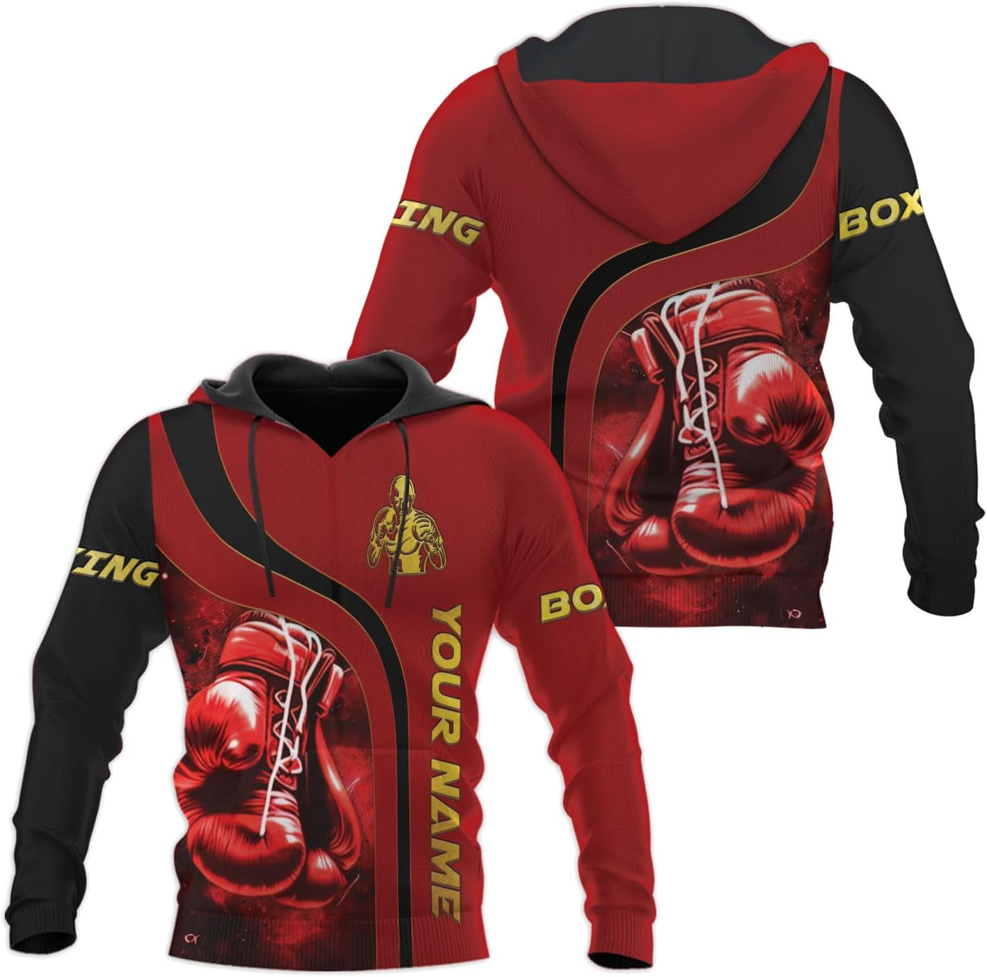 Personalized Boxing 3D Shirt, Boxing Shirts for Men Boxing Gloves Shirt ...