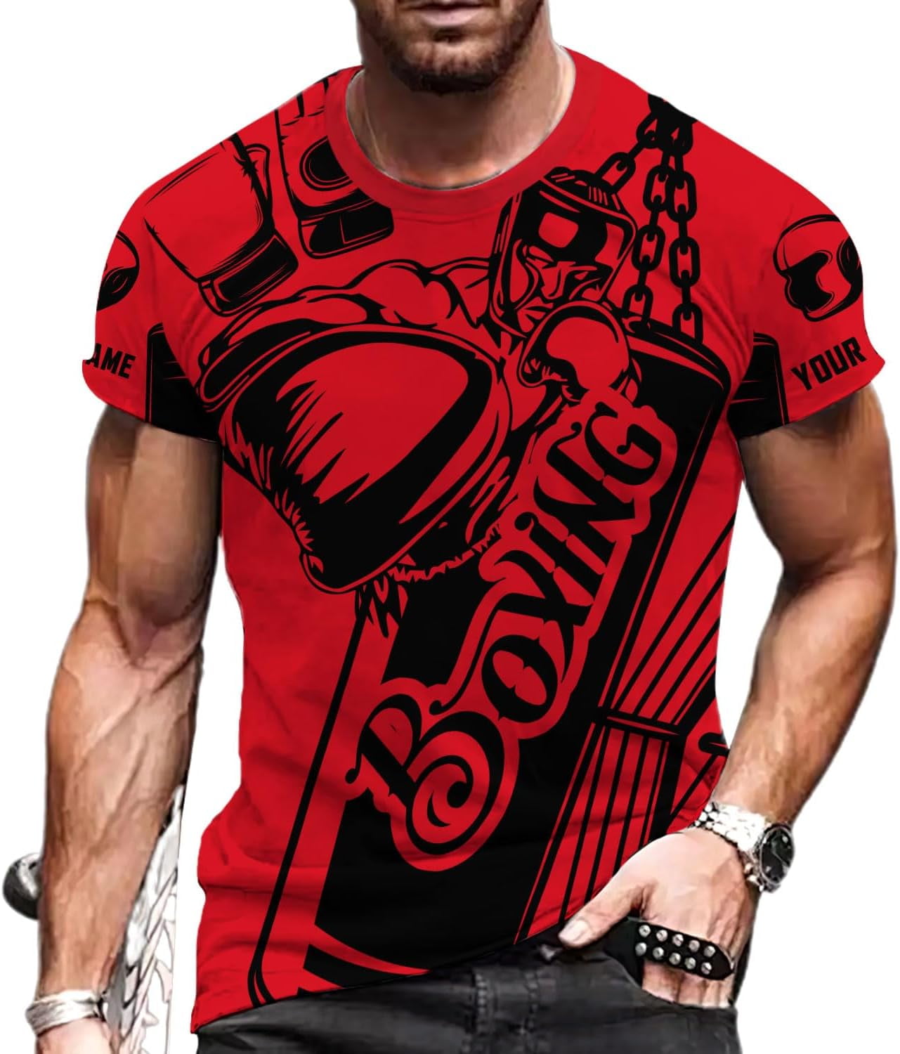 Personalized Boxing 3D Shirt, Boxing Shirts for Men Boxing T Shirts ...