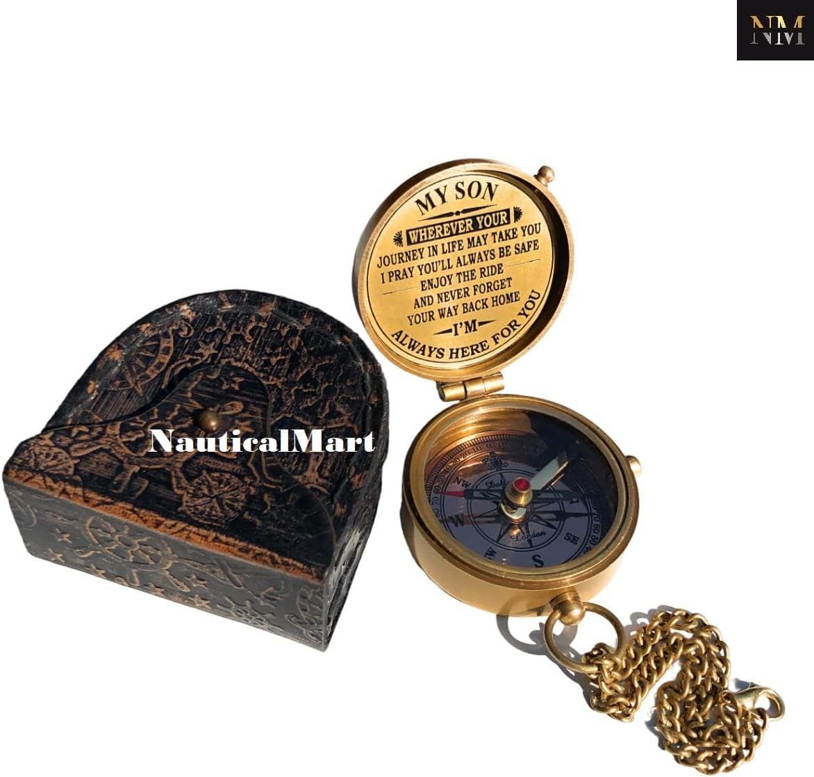Personalized Brass Compass Engravable My Son Gift for Mom-Dad ...