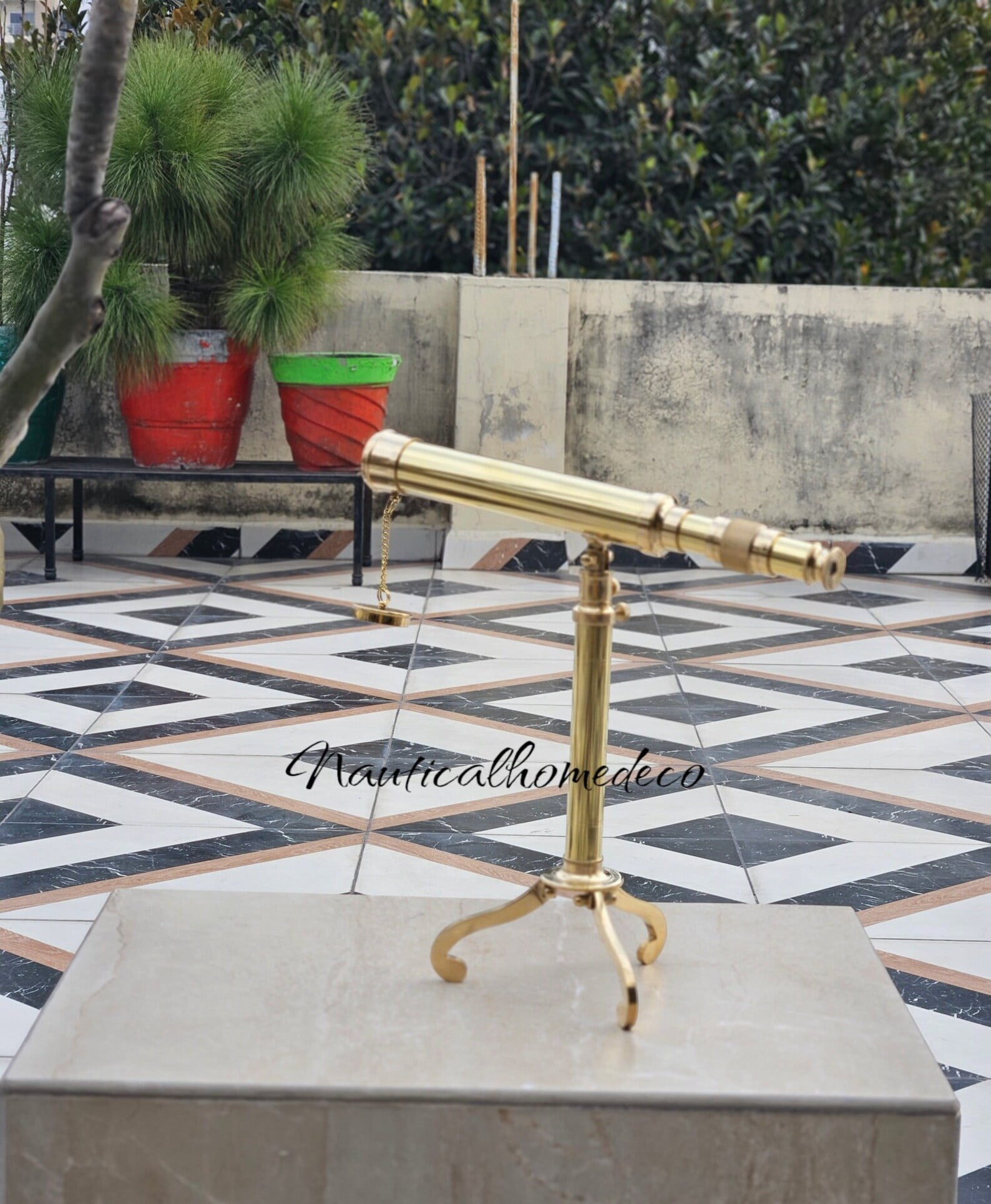 Personalized Brass Telescope with Elegant Tripod Stand: Handcrafted ...