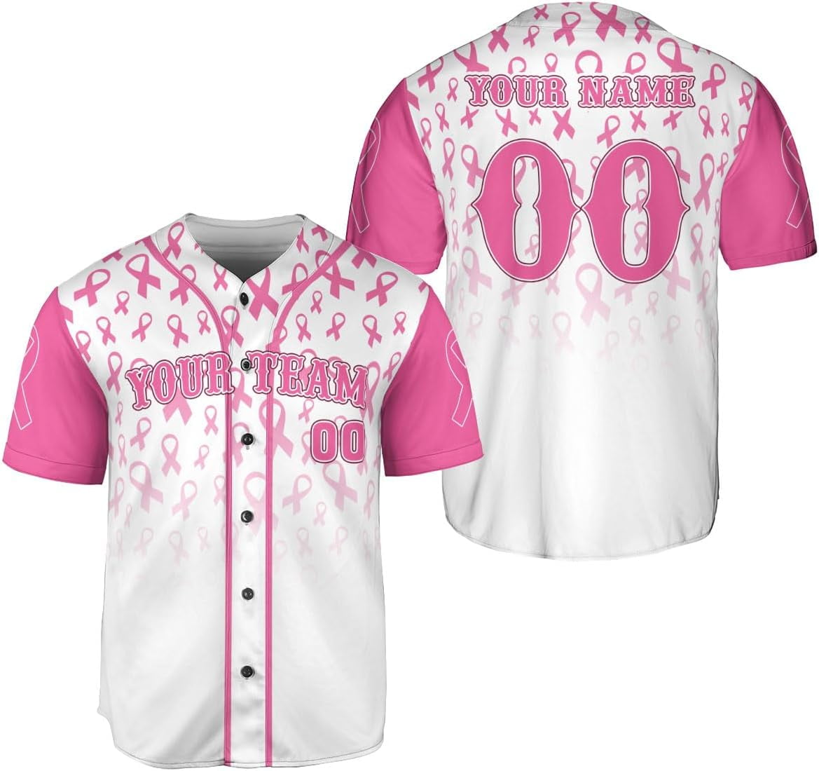 Personalized Breast Cancer Jersey, Pink Ribbon Awareness Soccer Shirt ...