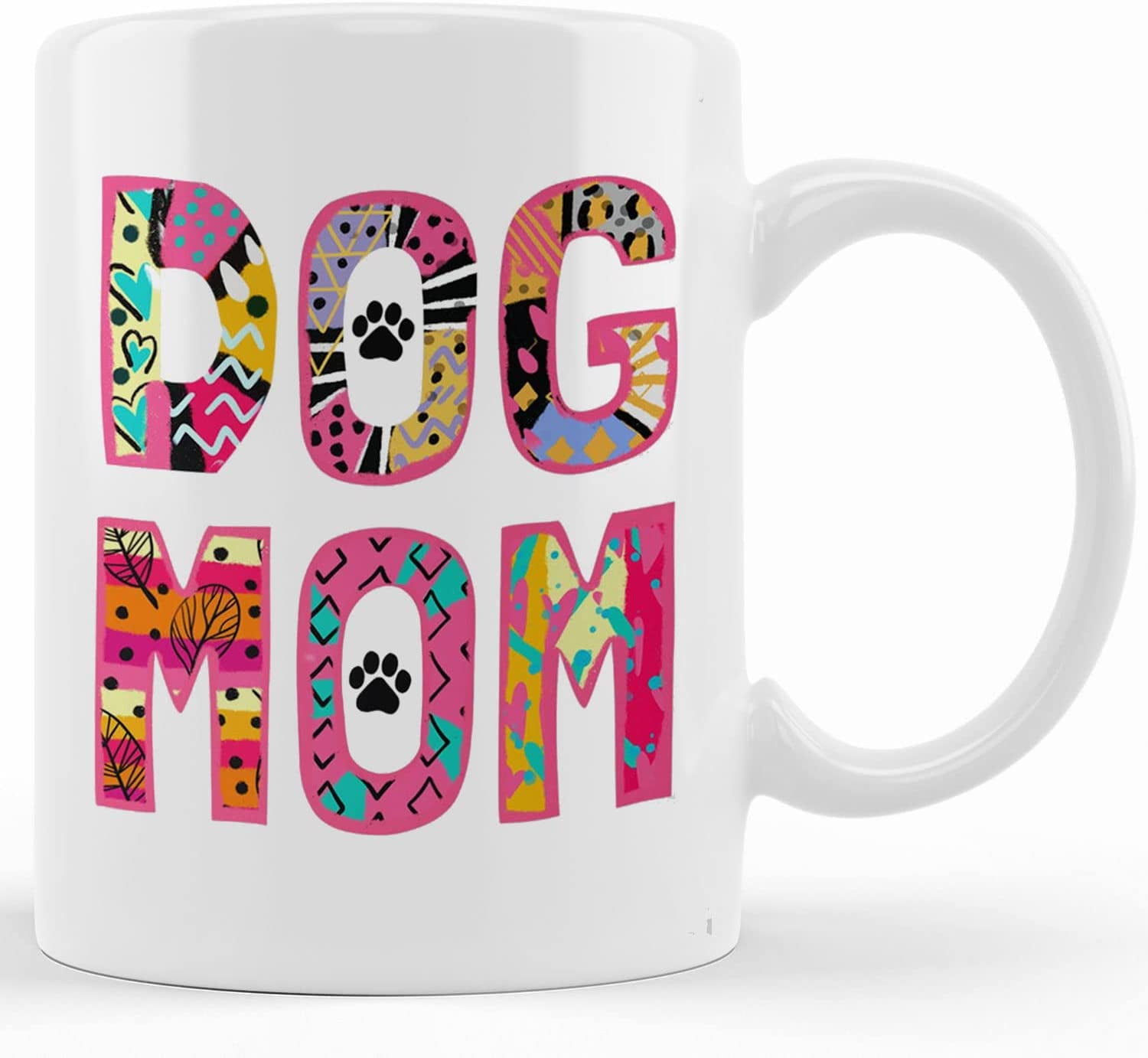 Personalized Bright Colorful Dog Mom Mug New Puppy Mom Gift Dog Mom ...