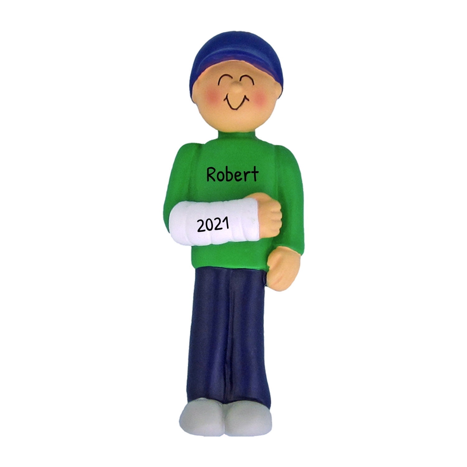 Personalized Broken Arm Ornament 2024 Boy Arms Cast Injury 1 Count ...