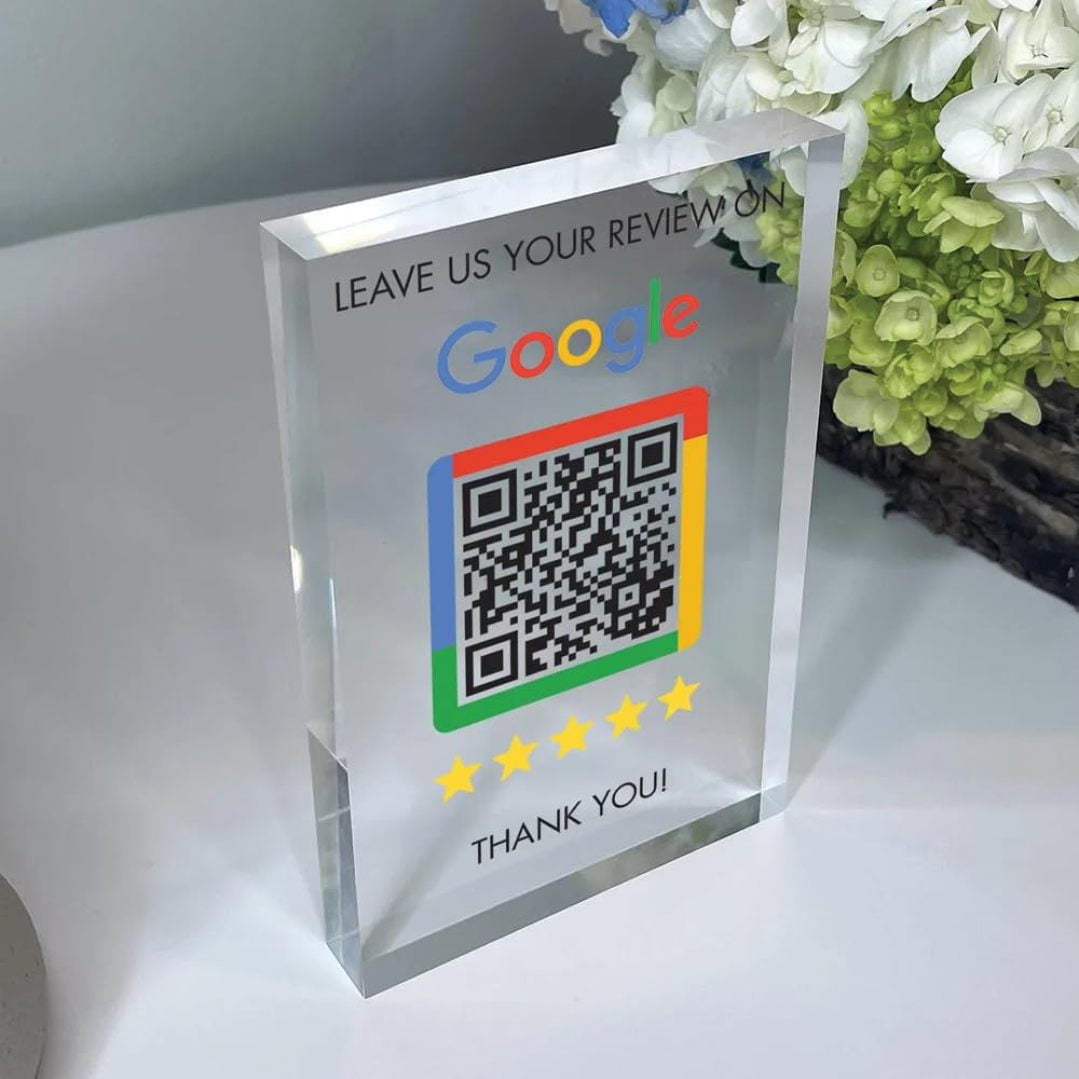 Personalized Business Leave a Review Sign, QR Code Sign, Business QR ...