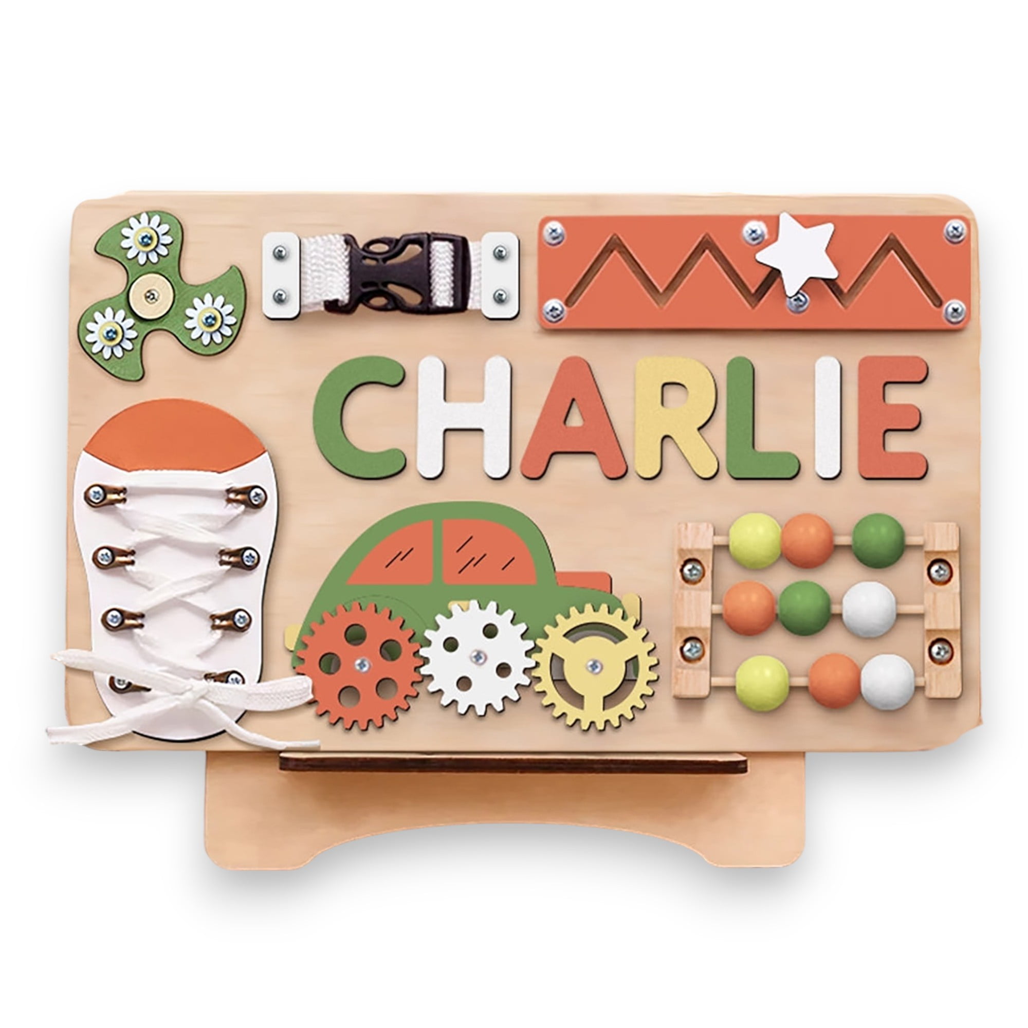 Personalized Busy Board Puzzles for Learning and Play, Wooden Baby Name ...