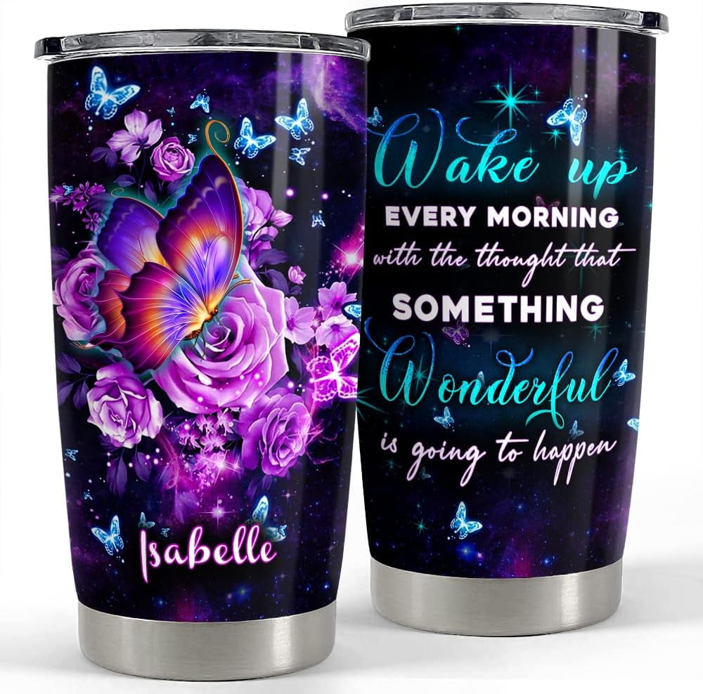 Personalized Buterfly Stainless Steel Tumbler 20oz 30oz Tumblers with ...