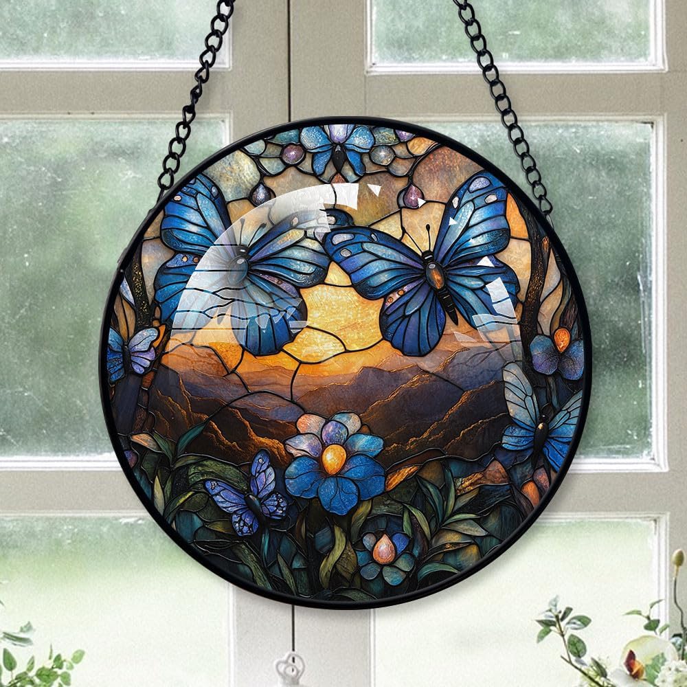 Personalized Butterfly Suncatcher Stained Glass Suncatchers, Butterfly ...