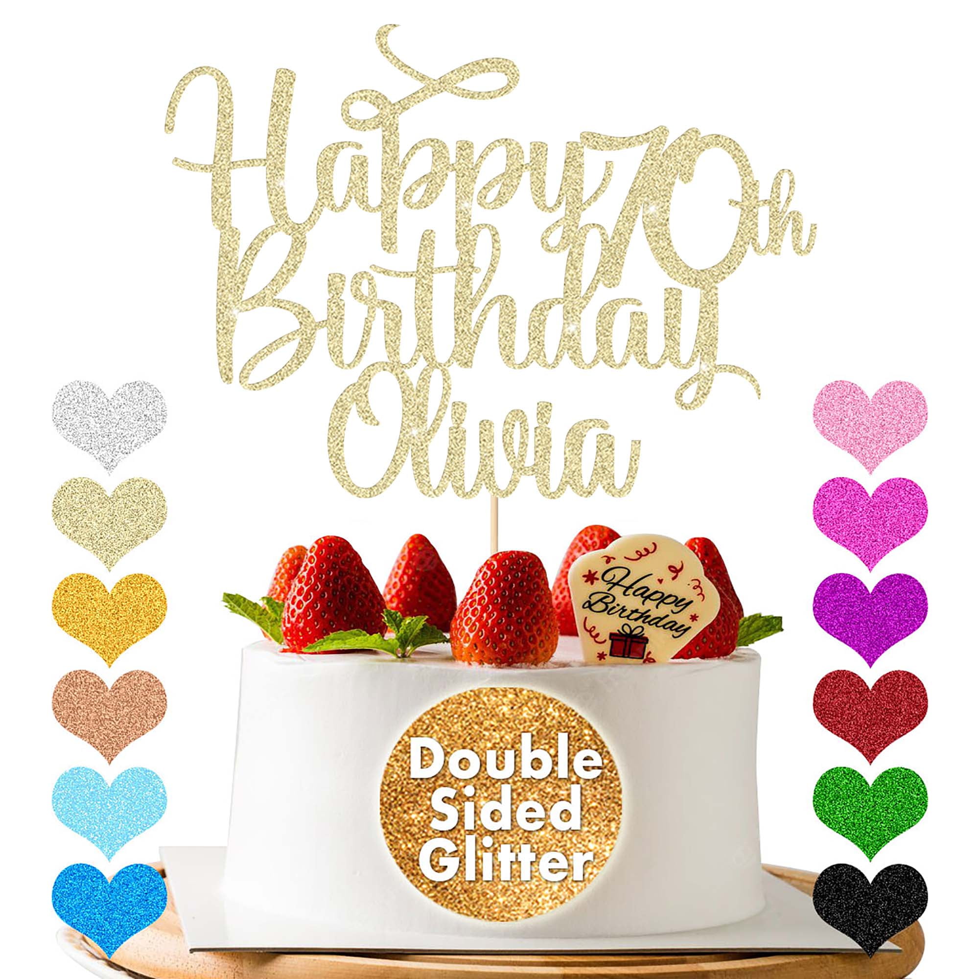 Personalized Cake Topper Happy Birthday Cake Toppers Birthday Cake ...