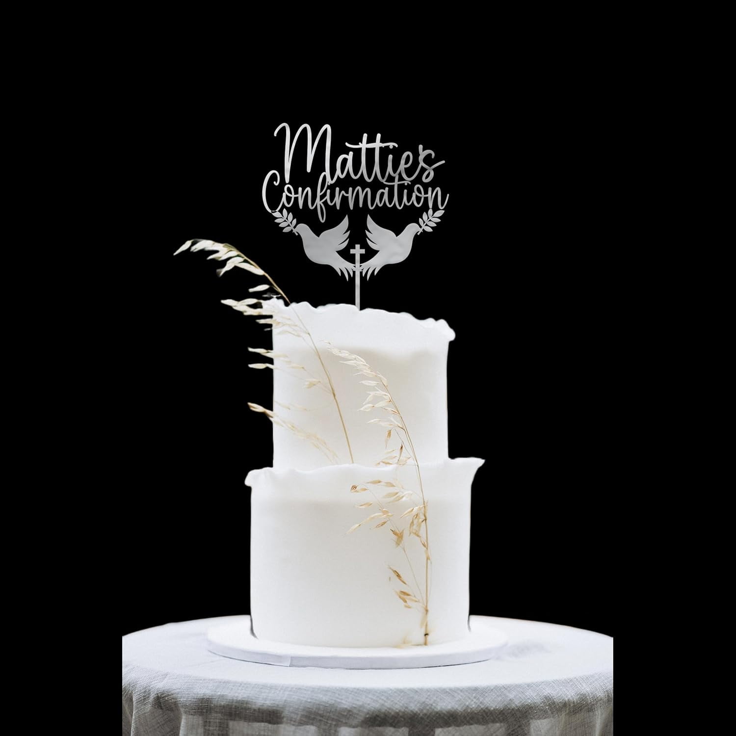 Personalized Cake Topper with name, Baptism, God Bless Communion Cake ...