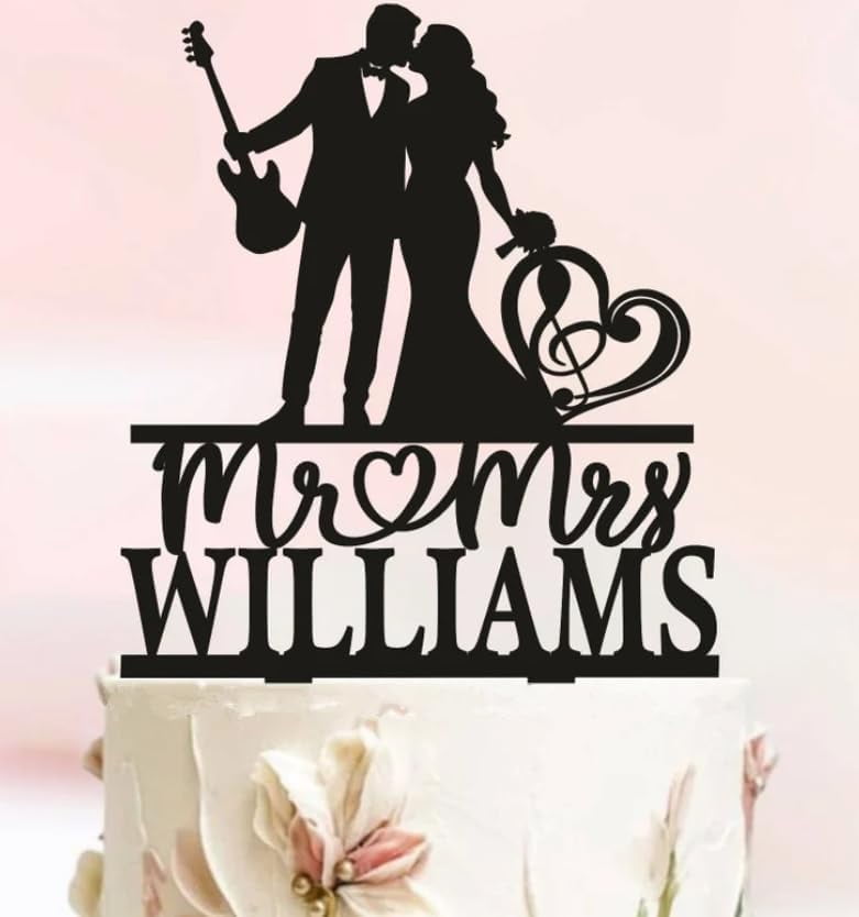 Personalized Cake Toppers，Musician and Singer Wedding Cake Topper ...