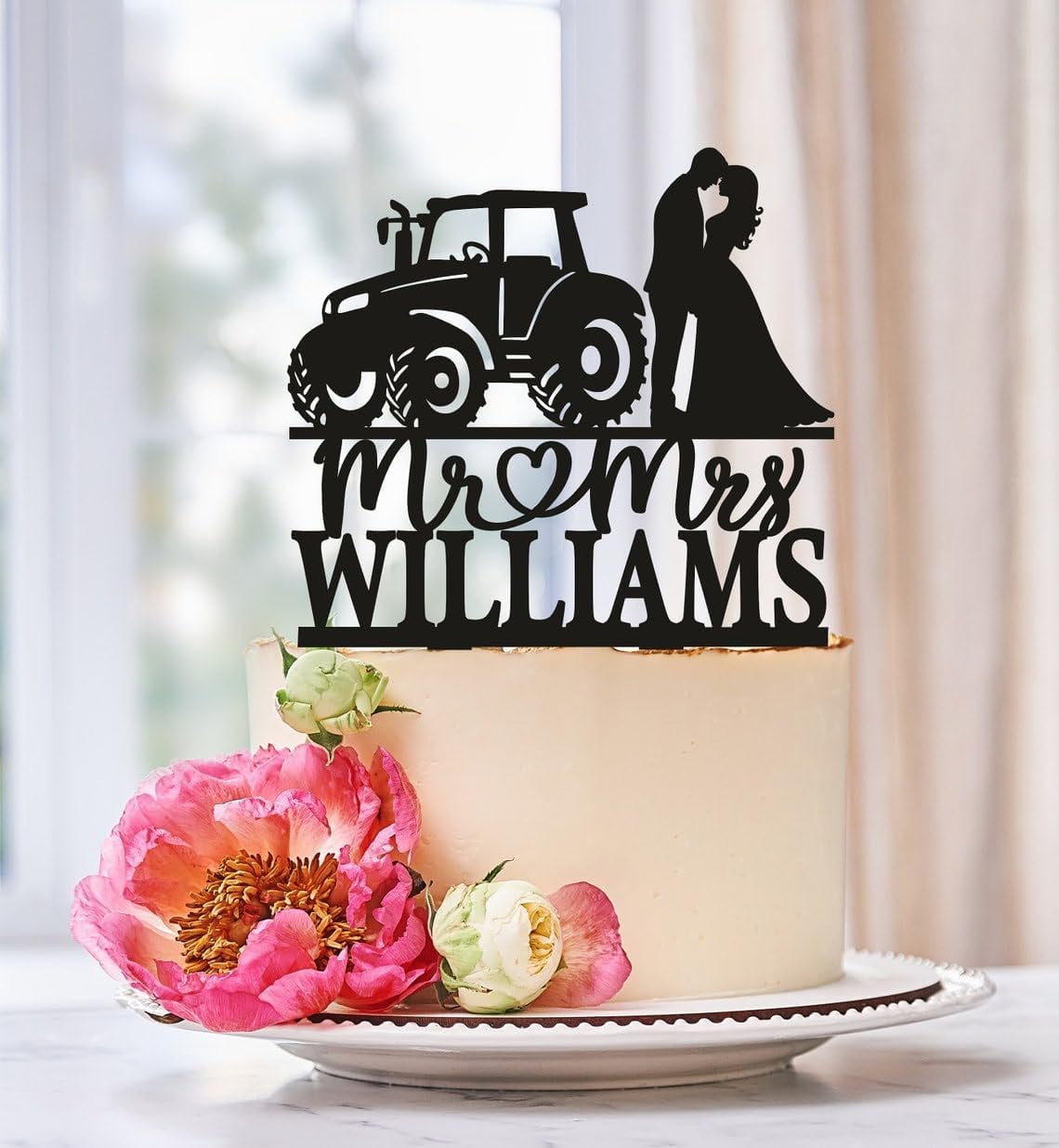 Personalized Cake Toppers，Tractor wedding cake topper, Farmer Wedding ...